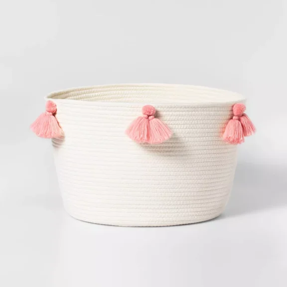 Coiled Baskets for Home Organization in Various Sizes and Colors