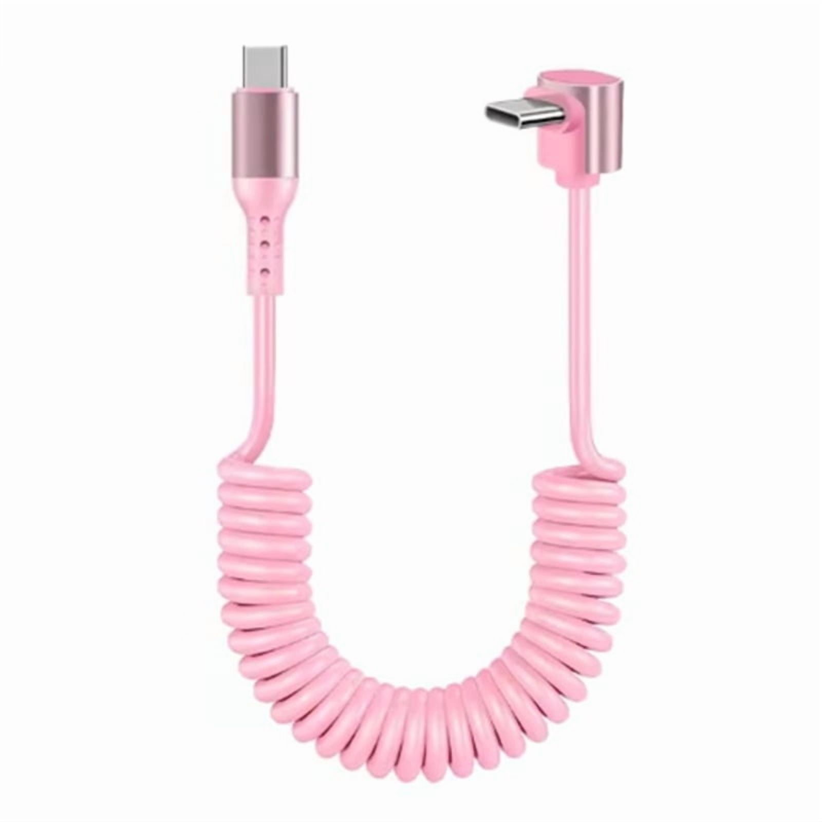 Coiled Type C To Type C Elbow Cable Fast Charging and Data Transfer ...