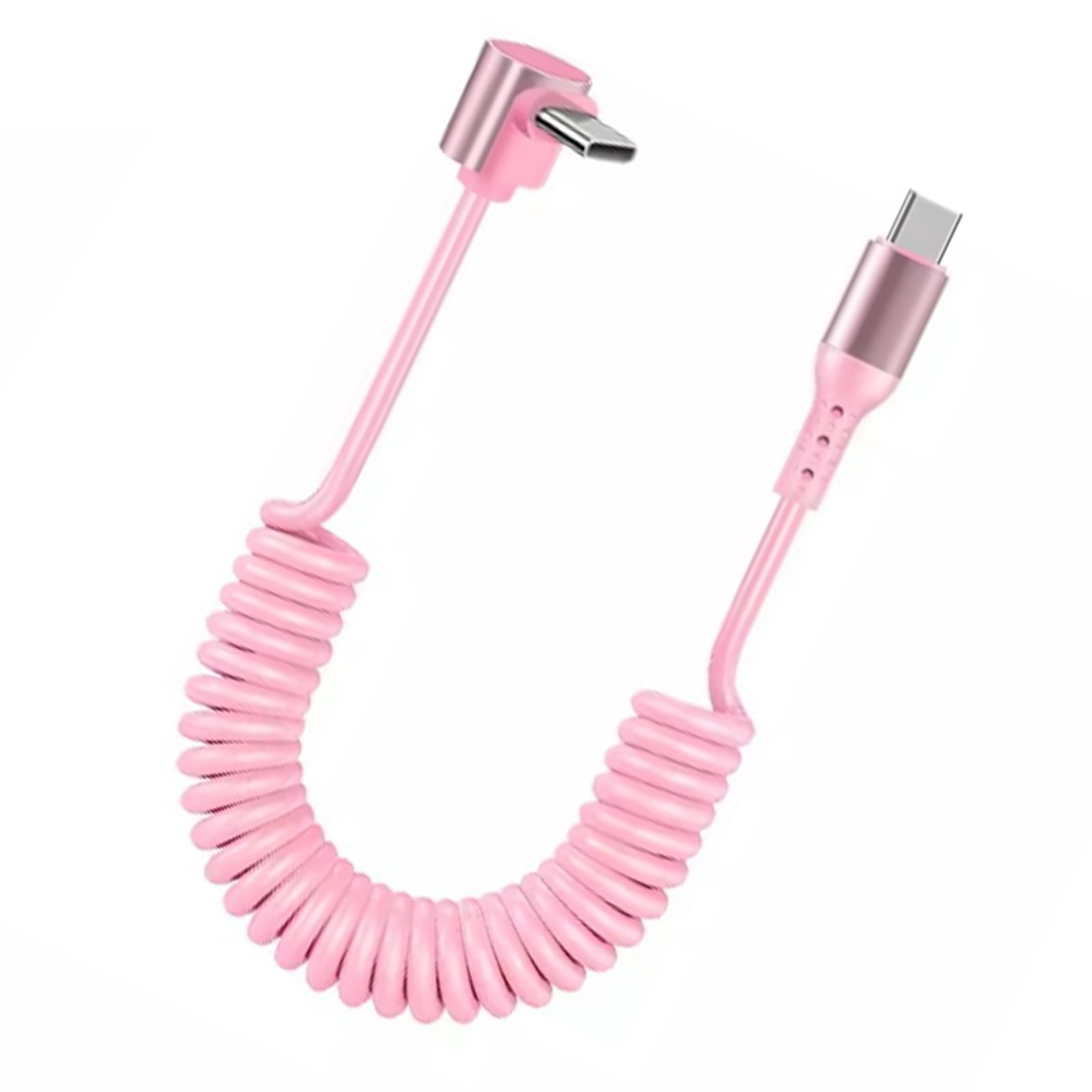 Coiled Type C To Type C Elbow Cable Fast Charging and Data Transfer ...