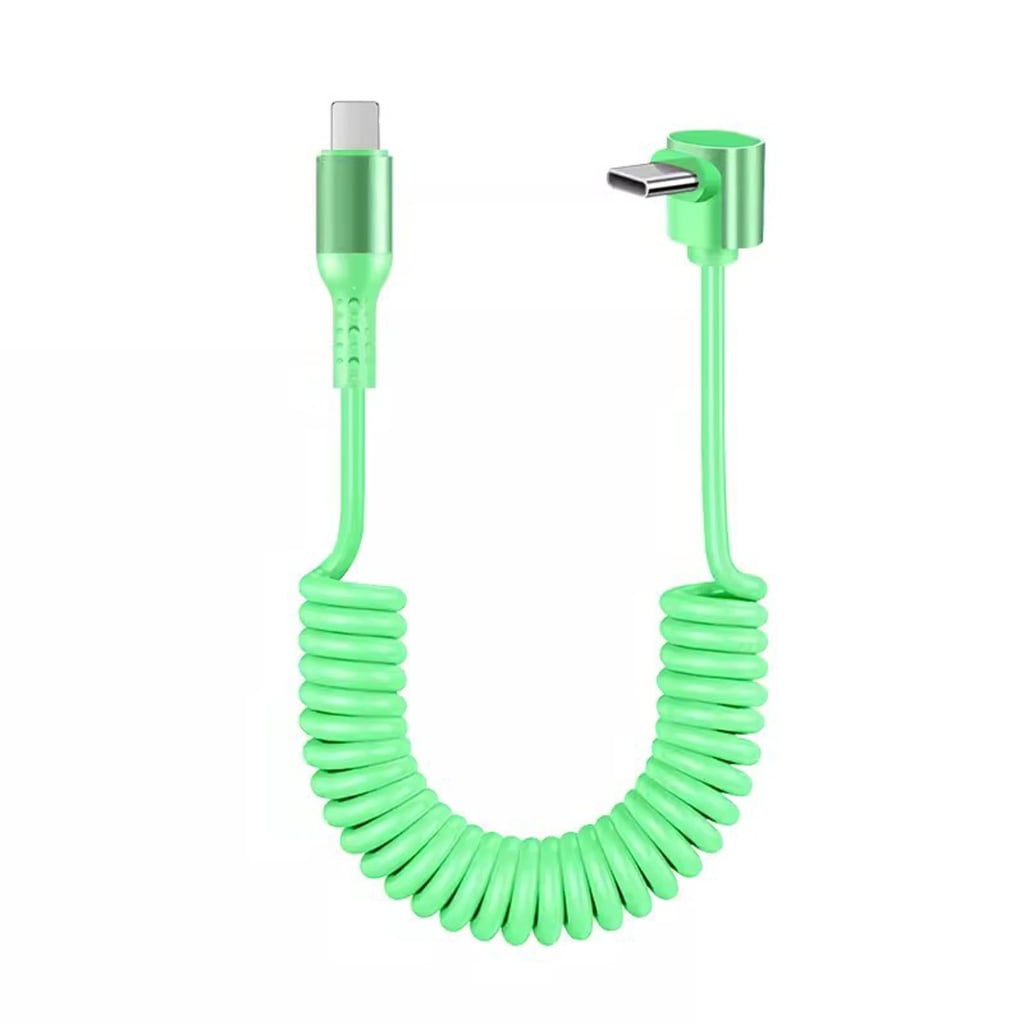 Coiled Type C To Type C Elbow Cable Fast Charging and Data Transfer ...