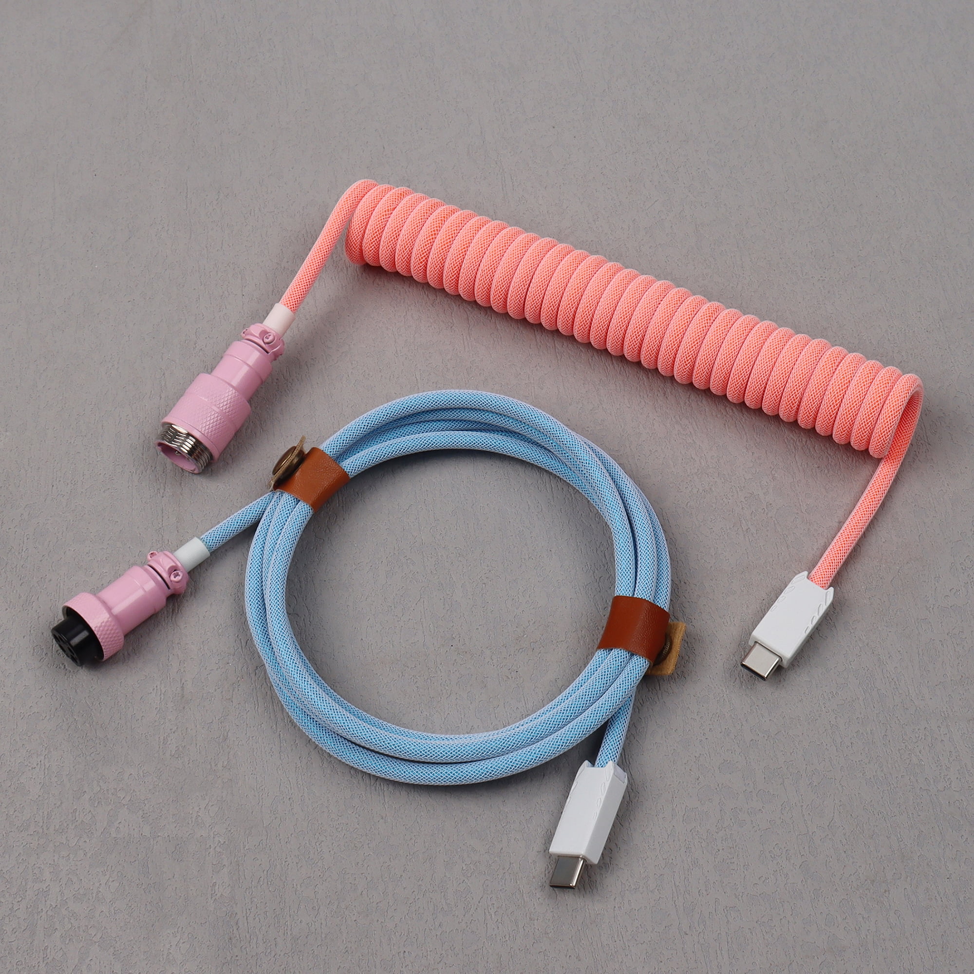 Coiled Type C to Type C Keyboard Cable with GX16 Aviator Shielded ...