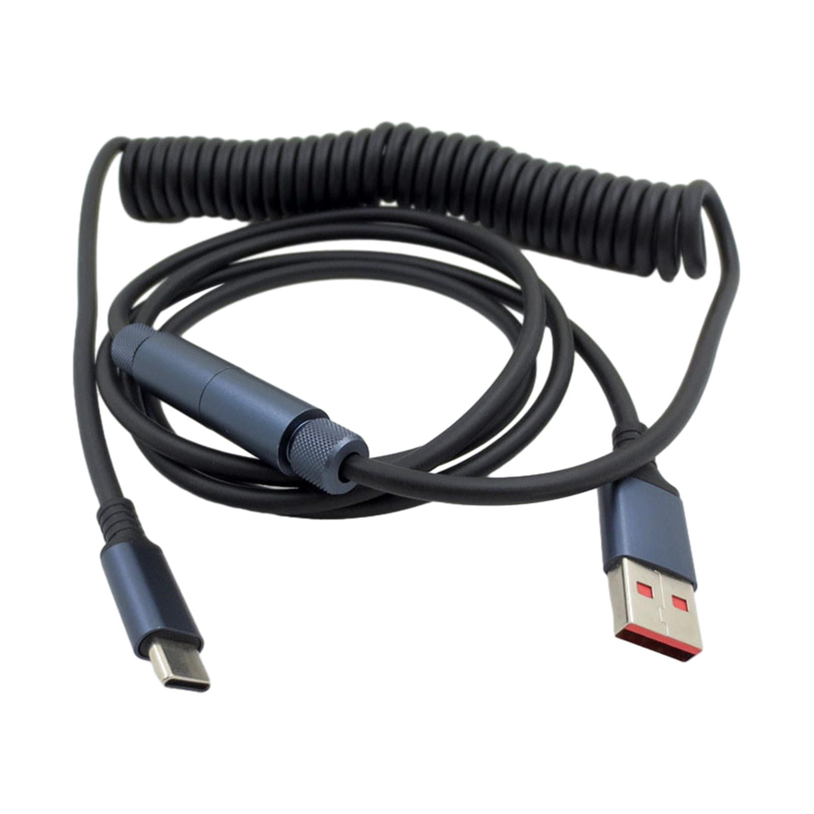 Coiled USB C Cable USB Type C to A Professional Flexible 1.4M Keyboard ...