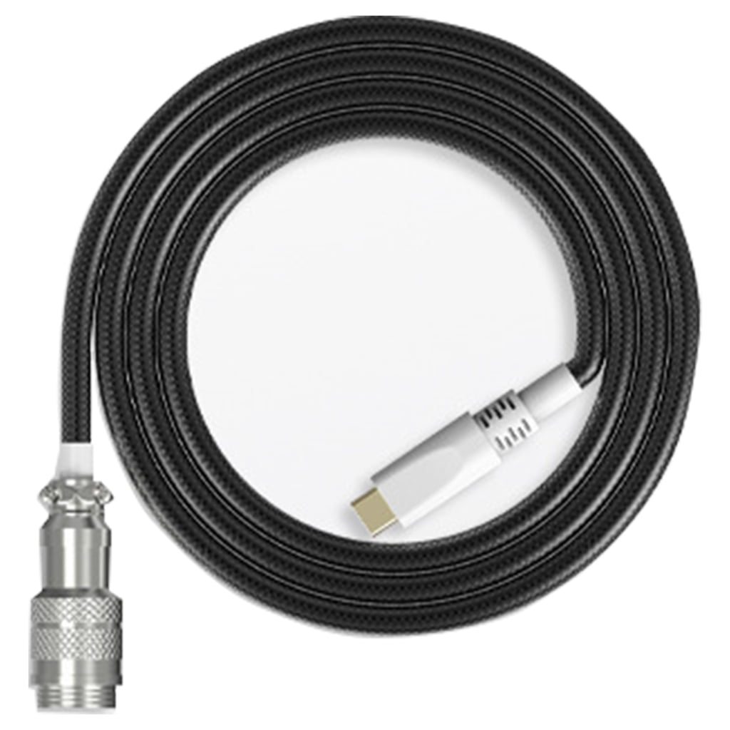 Coiled USB C Cable for Keyboard Double Sleeved Computer Mechanical ...