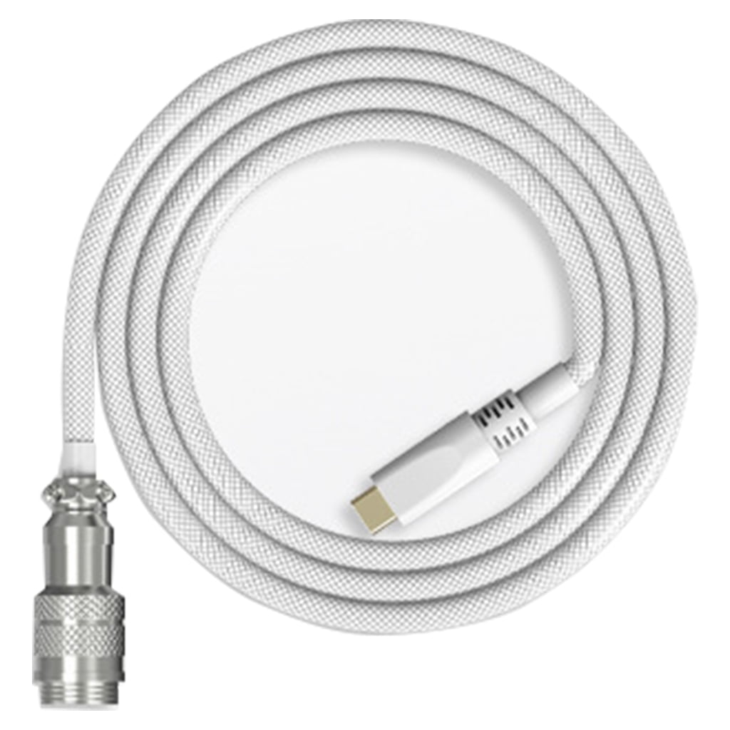 Coiled USB C Cable for Keyboard Double Sleeved Computer Mechanical ...