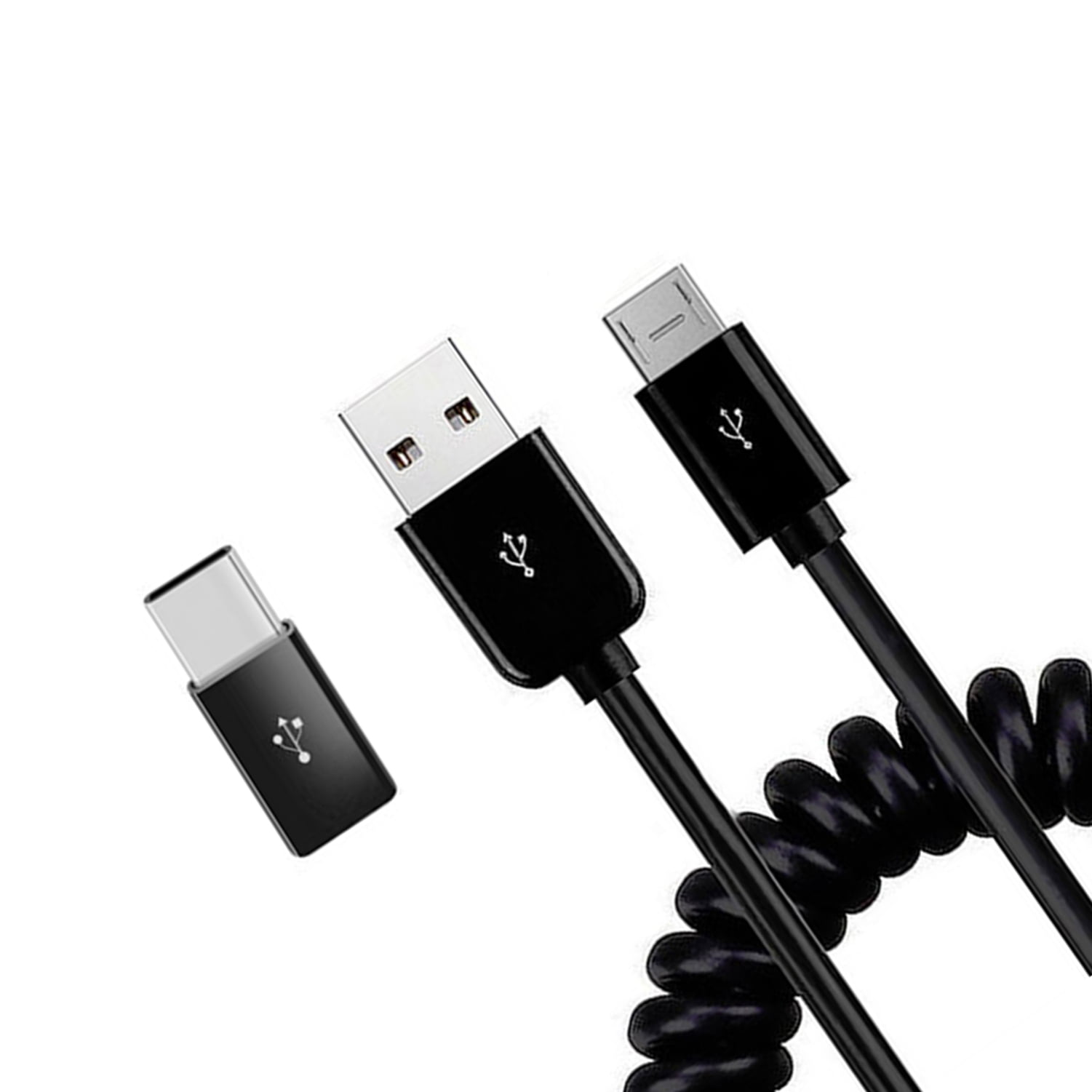 Coiled USB Cable for Samsung Galaxy A72 5G/A52 5G/A42 5G/A32 5G/A12 5G ...