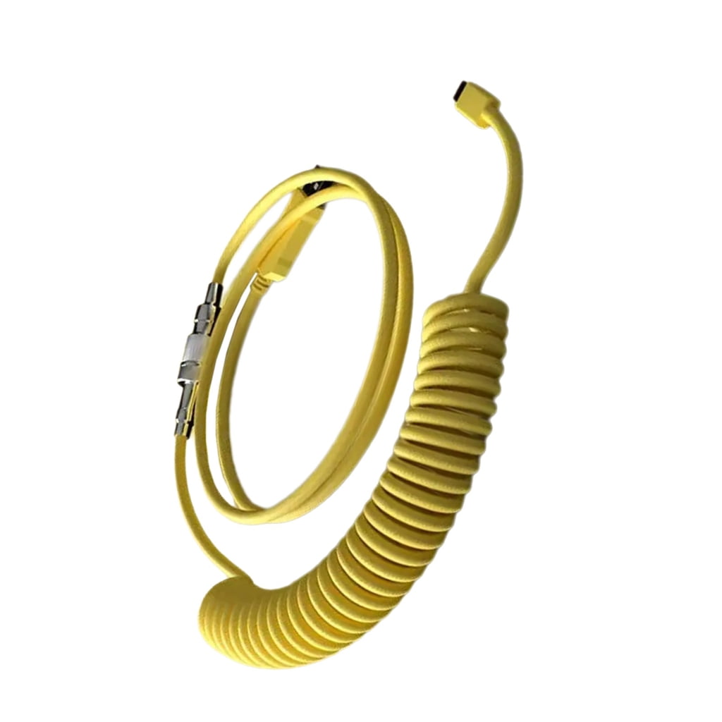Coiled USB Type C Cable for Mechanical Keyboards, Detachable Design ...