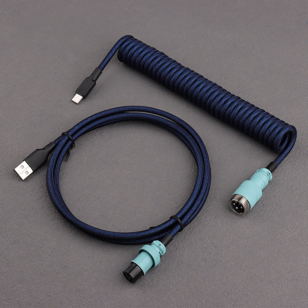 Coiled Usb Keyboard Cable 5PIN Gx16 aviator Spring Coil Type c Charging ...