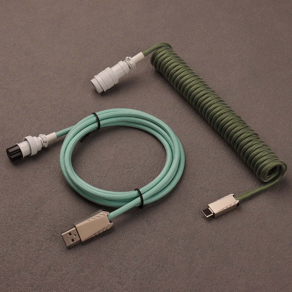 Coiled Usb Keyboard Cable 5PIN Gx16 aviator Spring Coil Type c Charging ...
