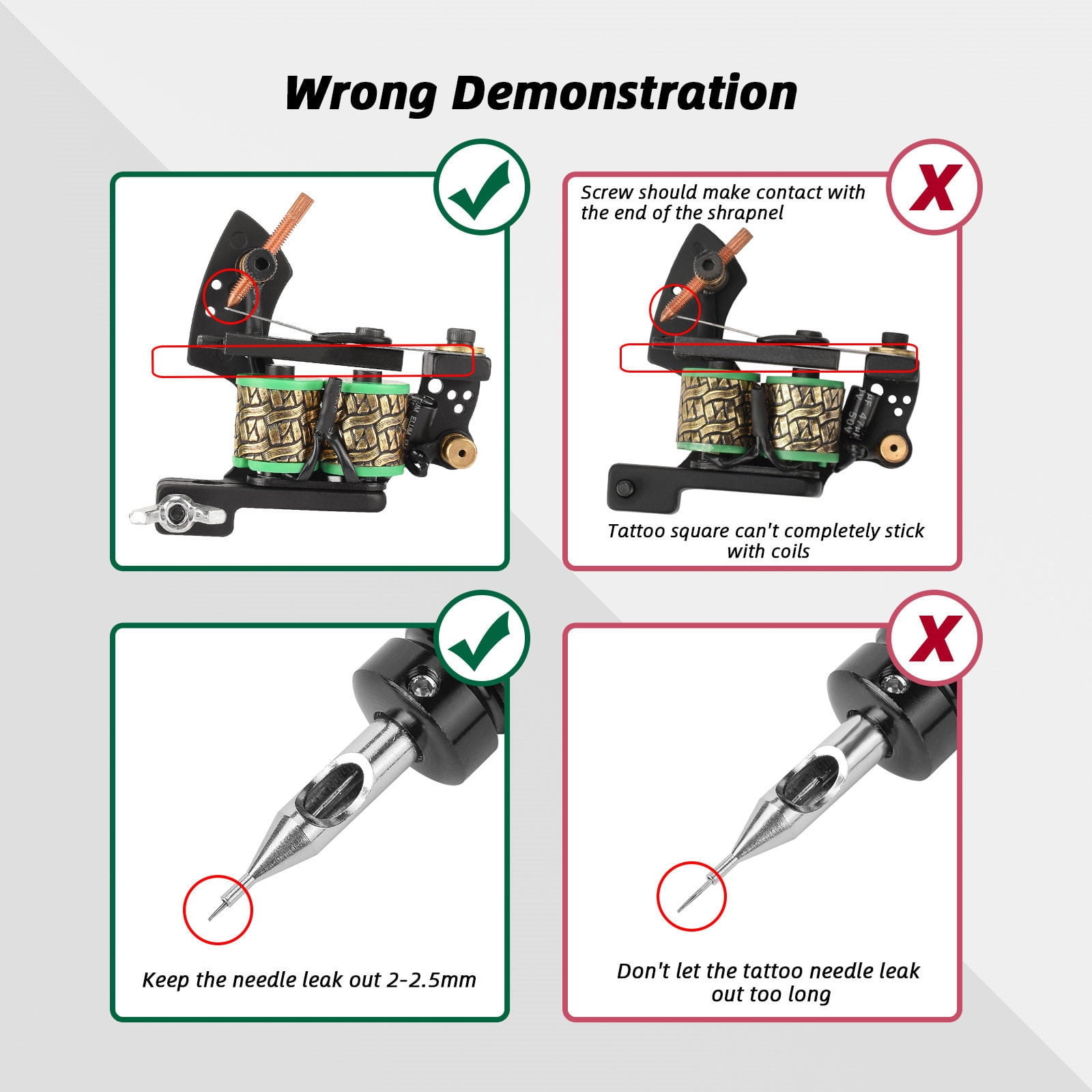 Coils Tättoo Machine Kit for Shader, Shading Coil Machine Set with ...