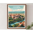 Coimbra Portugal Retro Travel Mid Century Modern Vintage Historic City ...