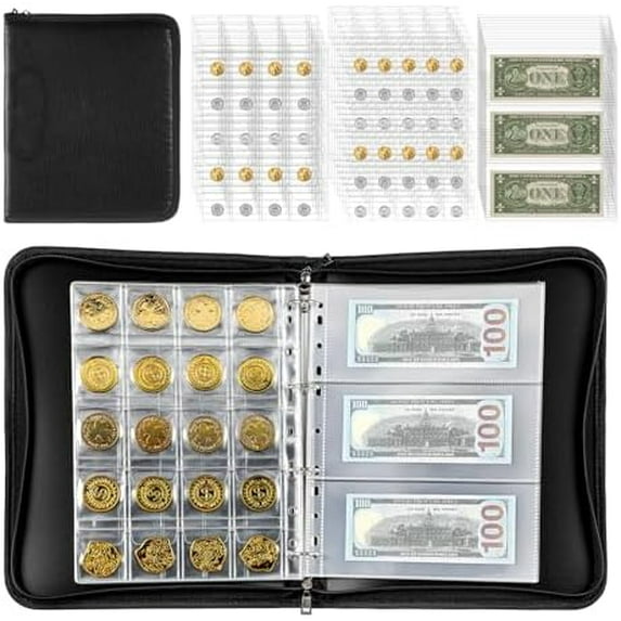 Coin Albums for Collectors, 360 Pockets Coins Collection Book & 36 ...