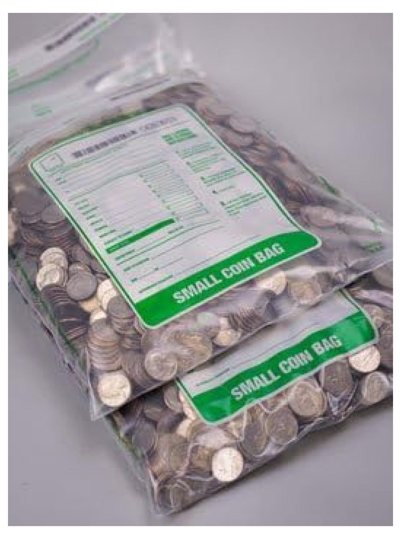 Coin Bags - Clear Heavy Duty 11x17 - 50 Pack - Reinforced Coin Storage ...