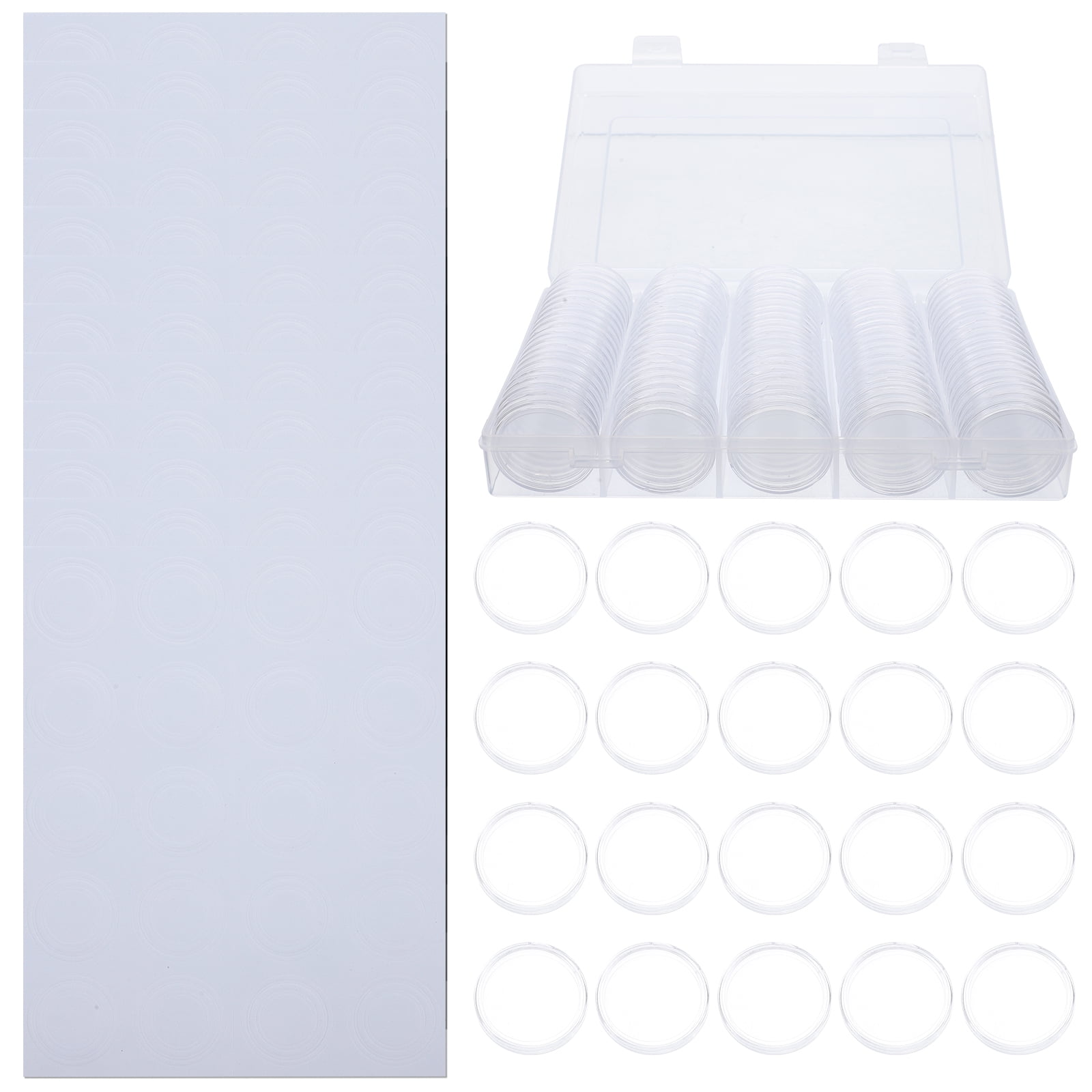 Coin Box Collection Storage Commemorative Protection Set Holder Coins ...