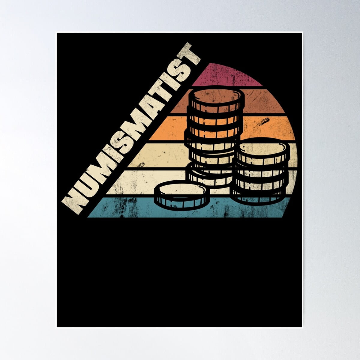 Coin Collecting Numismatics Numismatist Poster Wall Art, Modern Wall ...