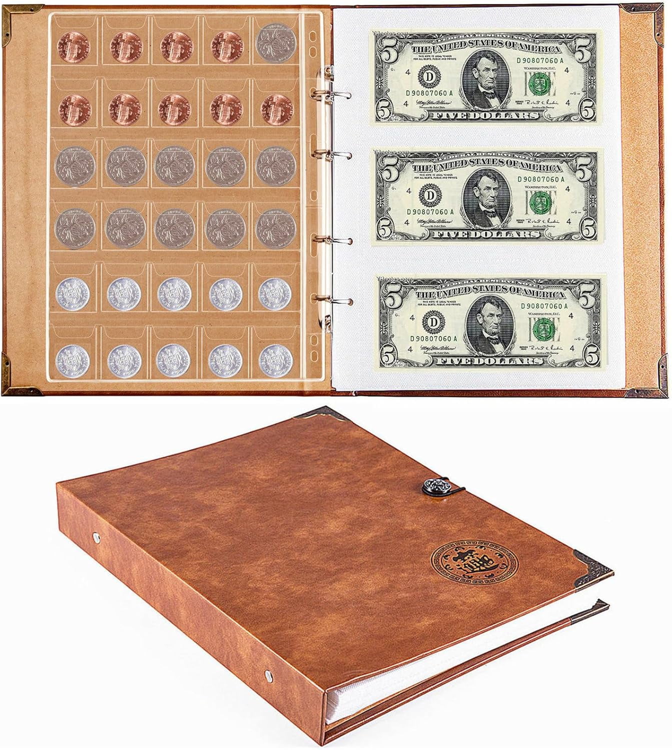 Coin Collection Book Holder for Collectors, 150 Pockets Coin Album ...