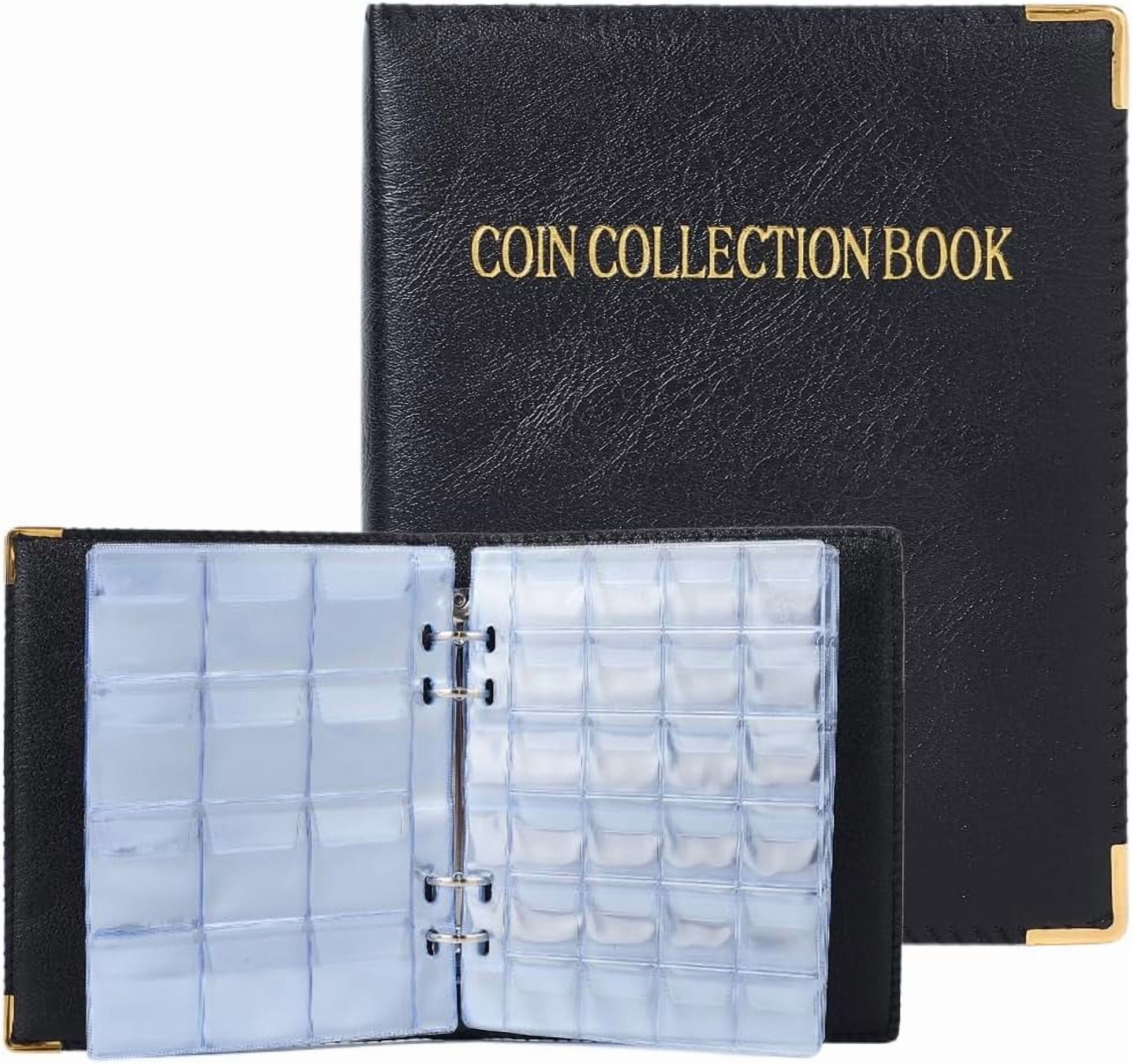 Coin Collection Book Holder Vintage Coin Albums 20 Pages 360 Pockets ...