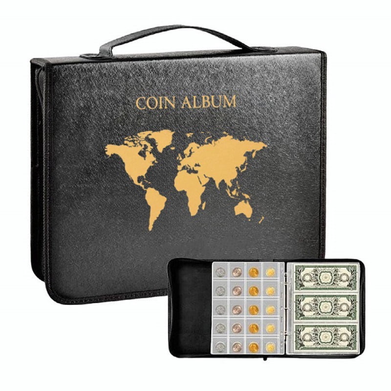 Coin Collection Holder Book for Collectors 200 Pockets& 30 Sleeves ...