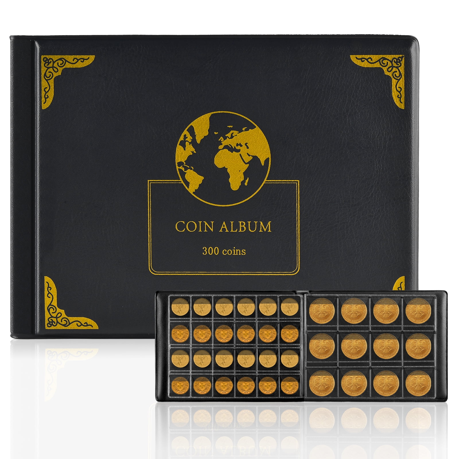 Katia Coin Collectors Book, 300 Pockets Collection Album, Fits 20-38mm ...
