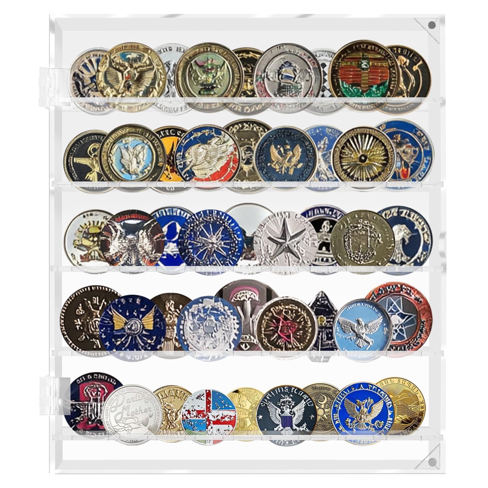 Coin Holder Military Challenge Coin Display Case Transparent Acrylic ...
