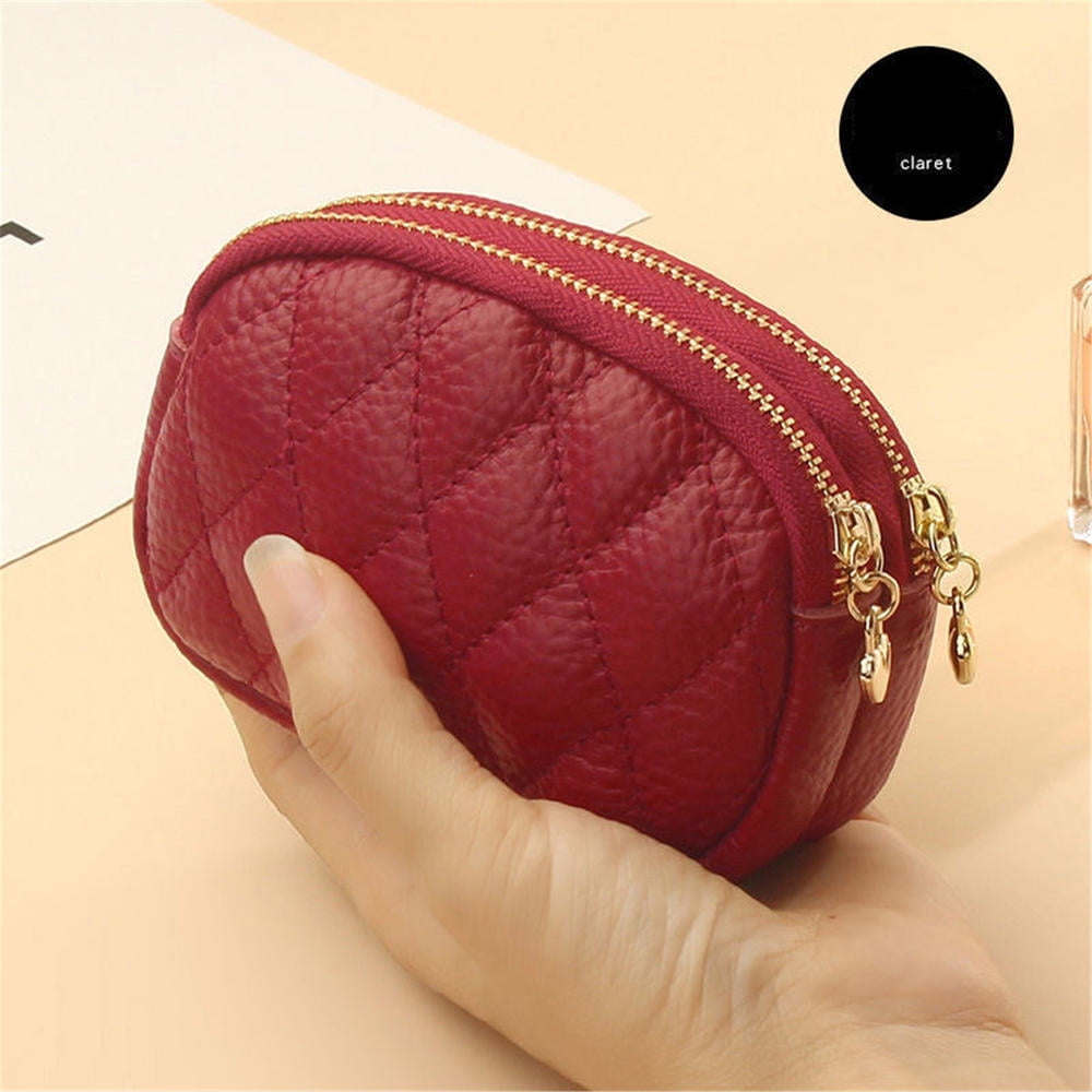 Coin Purse Key Ring Pendant Storage Bag Double Zipper Large Capacity ...