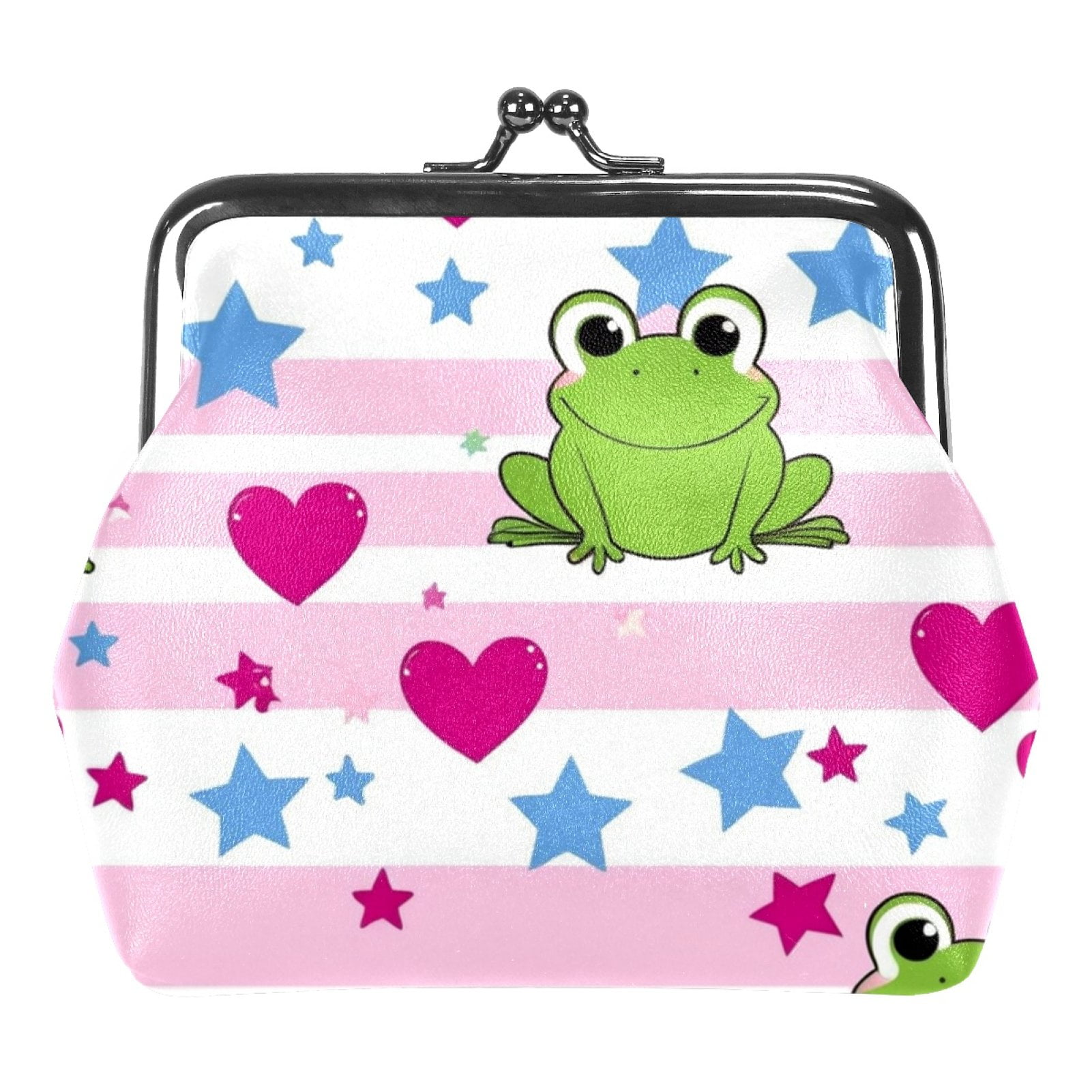 Coin Purse,Leather Small Change Purse,Cartoon Frog Stripes Coin Pouch Wallet,Travel Essentials ...