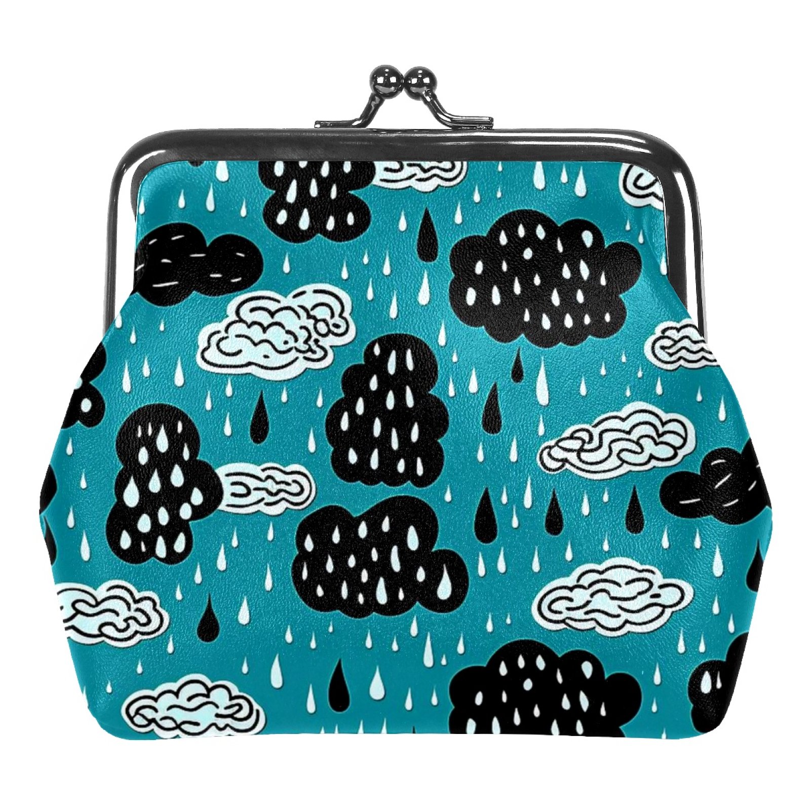 Coin Purse,Leather Small Change Purse,Cartoon Rain Cloud Coin Pouch ...