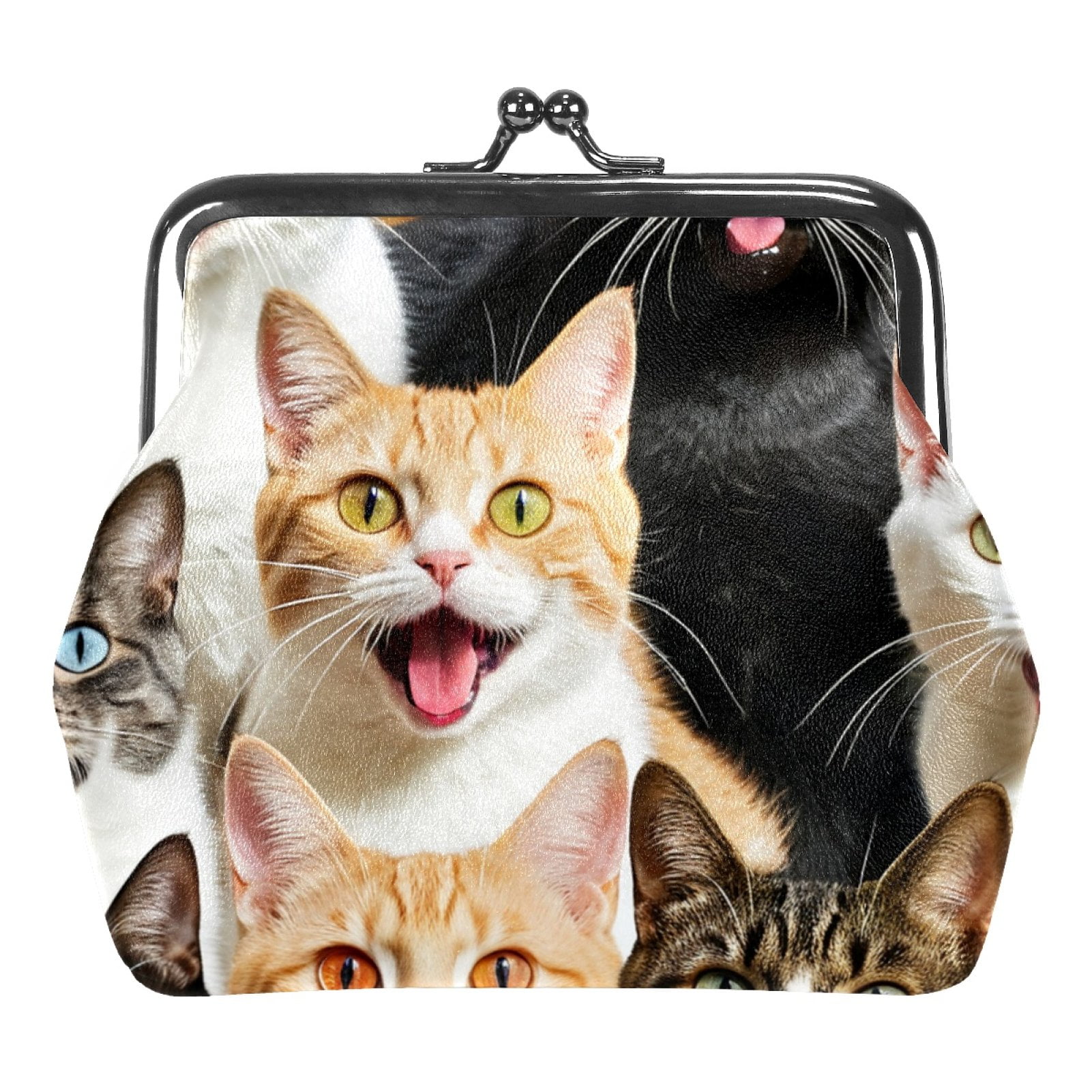 Coin Purse,Leather Small Change Purse,Cats Animal Coin Pouch Wallet ...