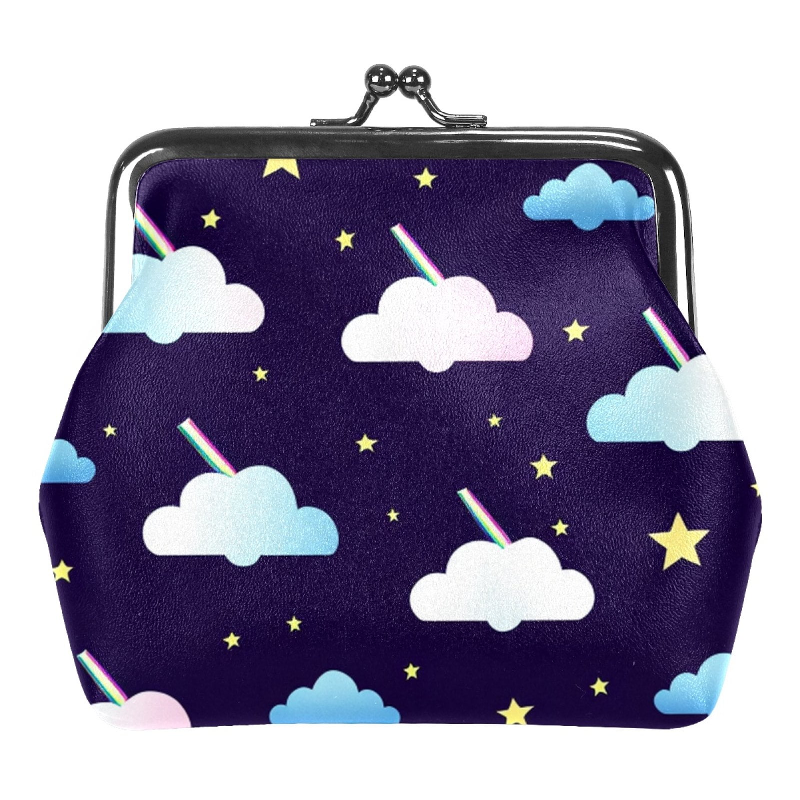 Coin Purse,Leather Small Change Purse,Cloud Coin Pouch Wallet,Travel ...