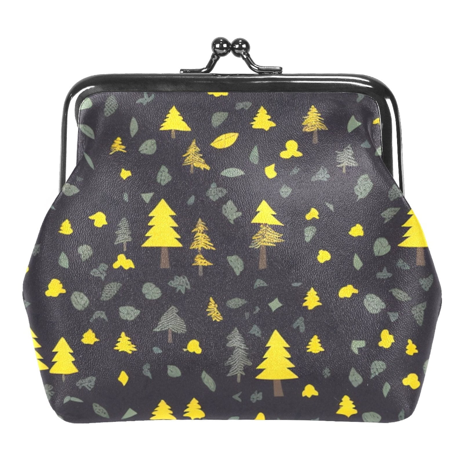 Coin Purse,Leather Small Change Purse,Doodle Tree Coin Pouch Wallet ...