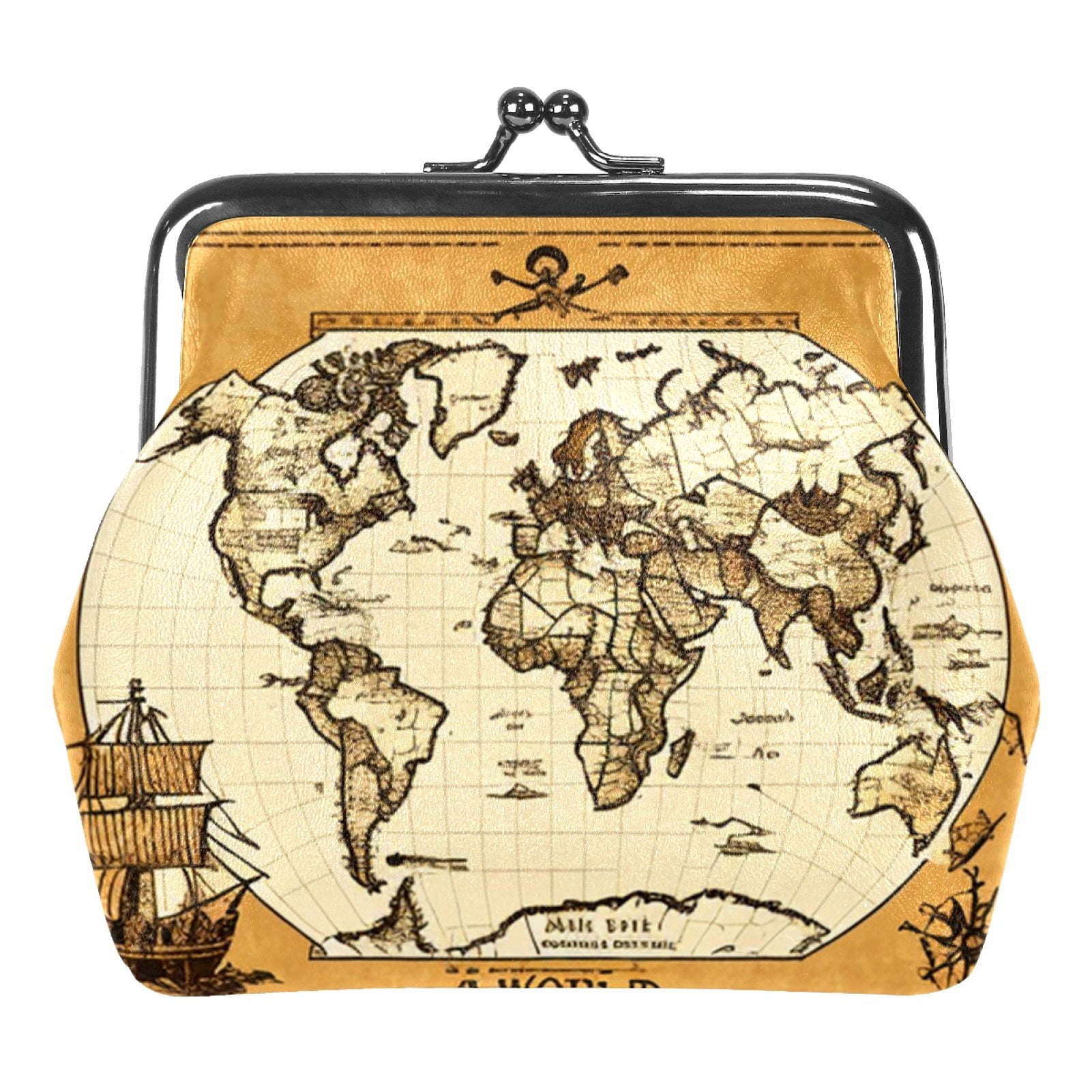 Coin Purses & Pouchese,Retro Map Change Purse for Travel Organizer,Car ...