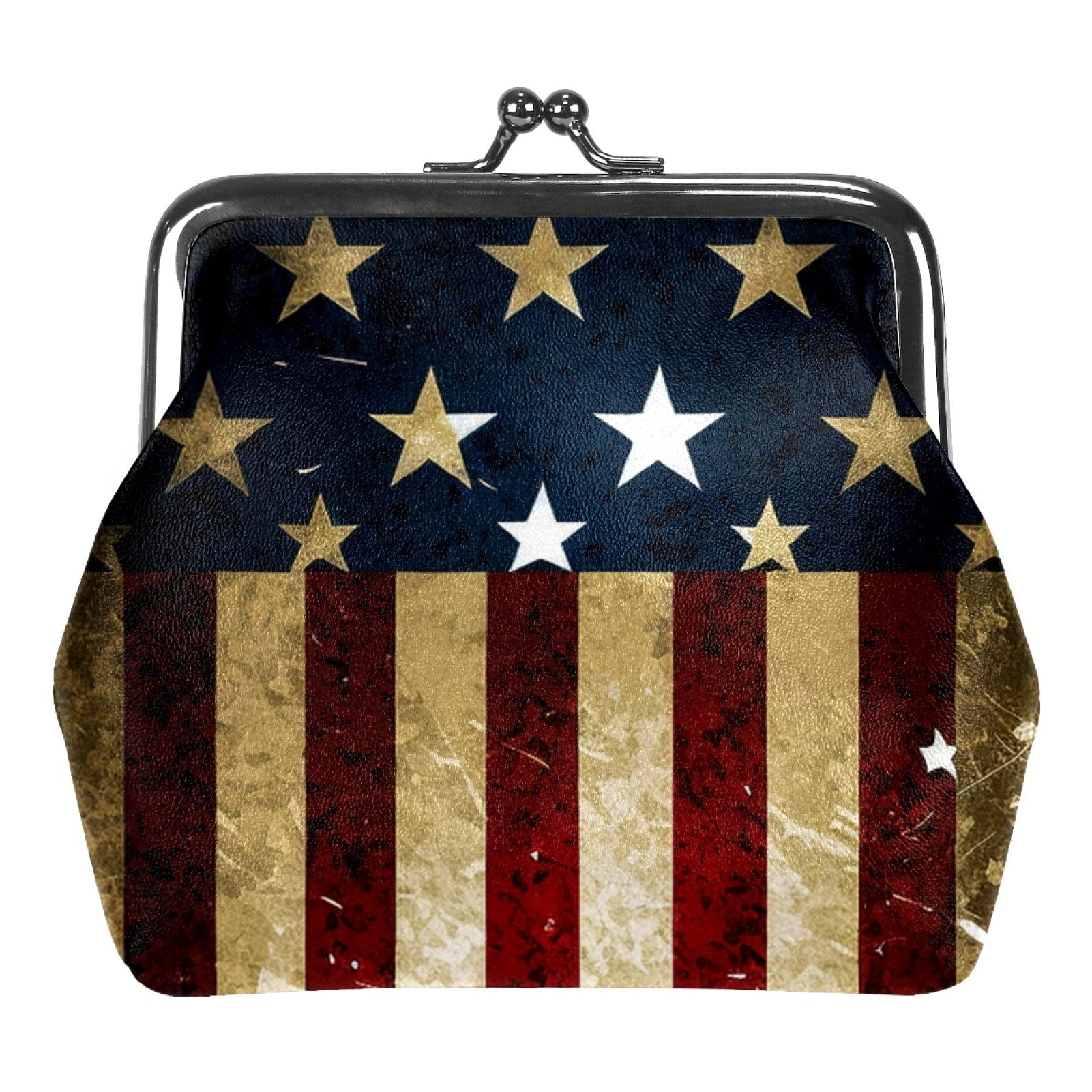 Coin Purses & Pouchese,Retro Usa Flag Change Purse for Travel Organizer ...