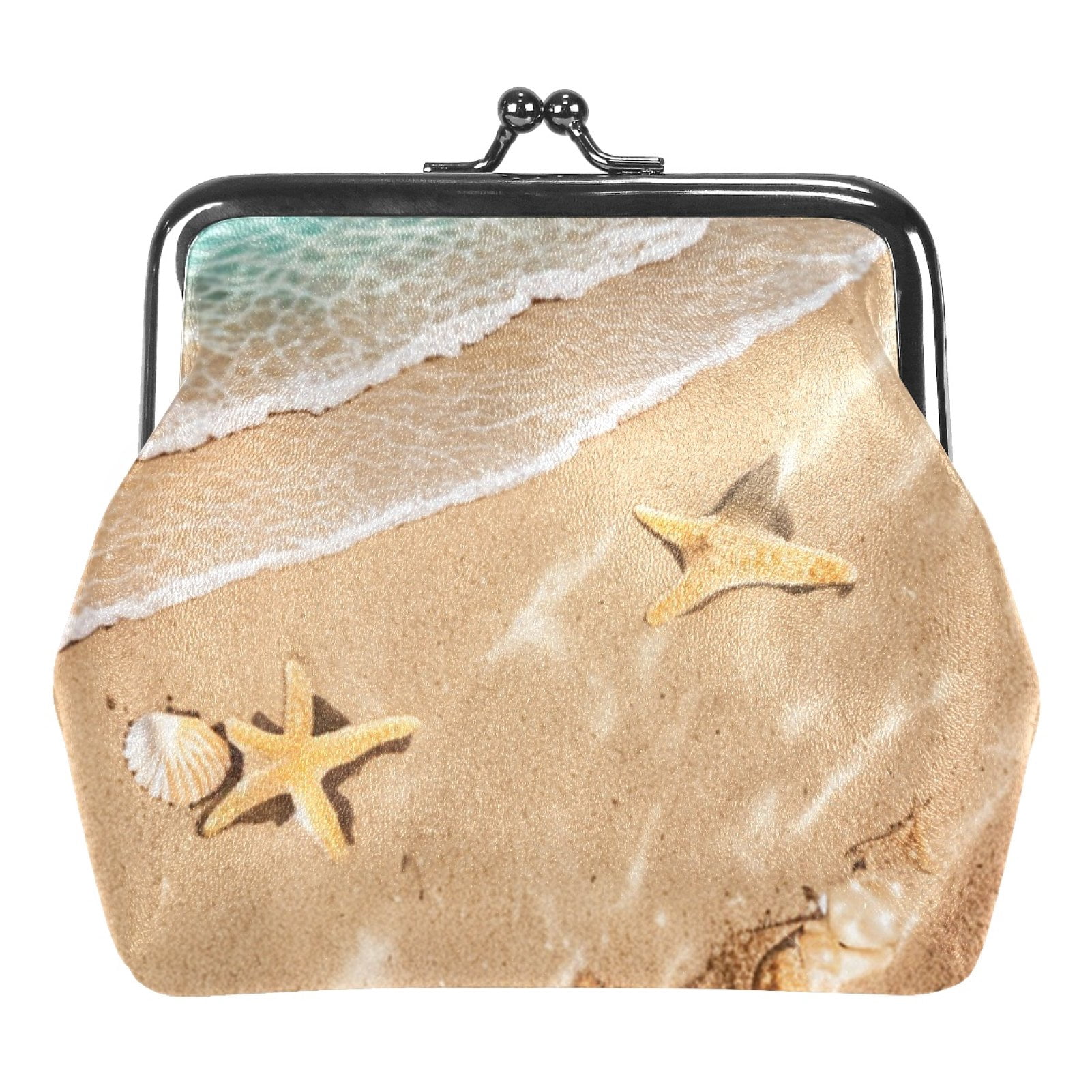 Coin Purses & Pouchese,Summer Seashell Beach Change Purse for Travel ...