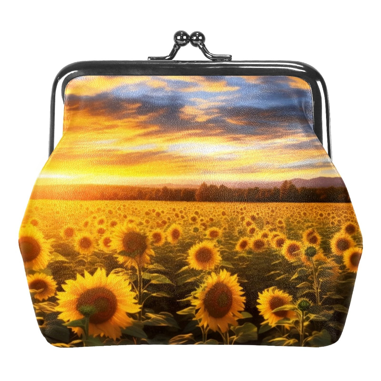 Coin Purses & Pouchese,Sunflower Flower Sunset Change Purse for Travel ...