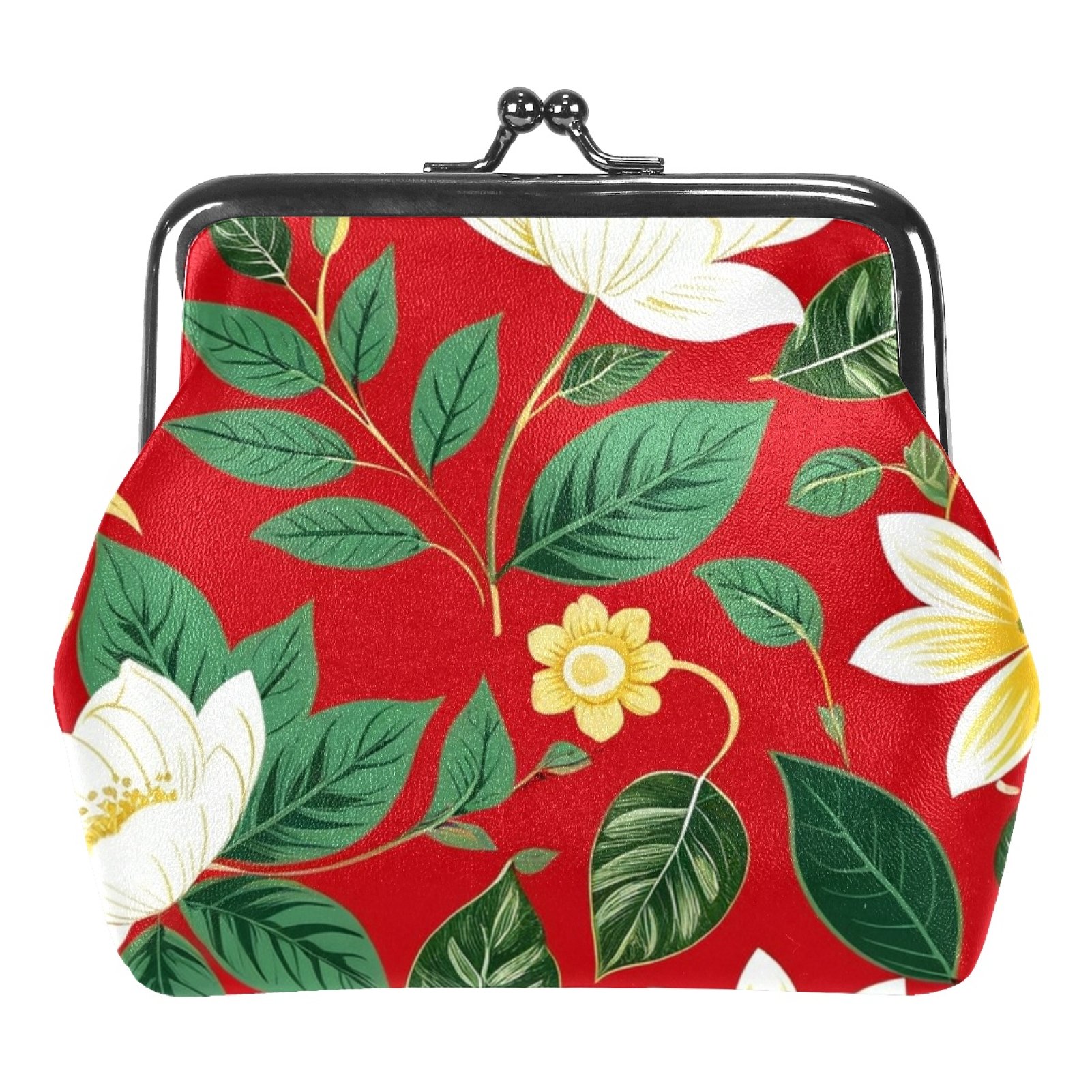 Coin Purses & Pouchese,Tropical White Floral Change Purse for Travel ...