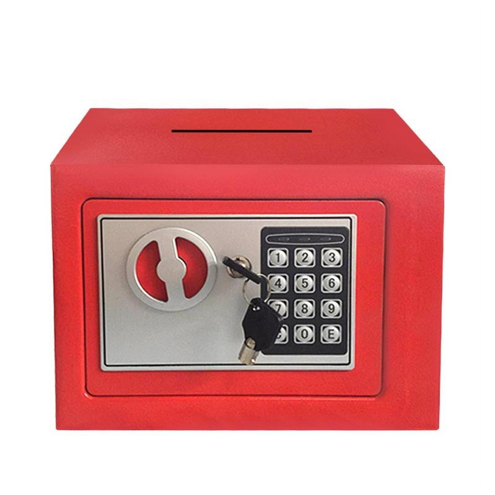 Coin Safe Small All Steel Password Home Office Mini Safe with Optional ...