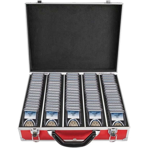 Coin Slab Case - 100 Graded Coin Slab Holder for Storage, Transport ...