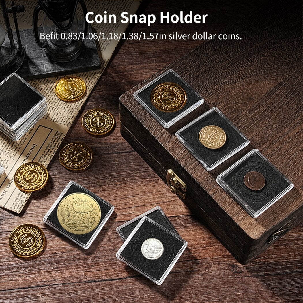 Coin Snap Holders, 30 Pcs Silver Dollar Coin Holders, Coin Collection ...