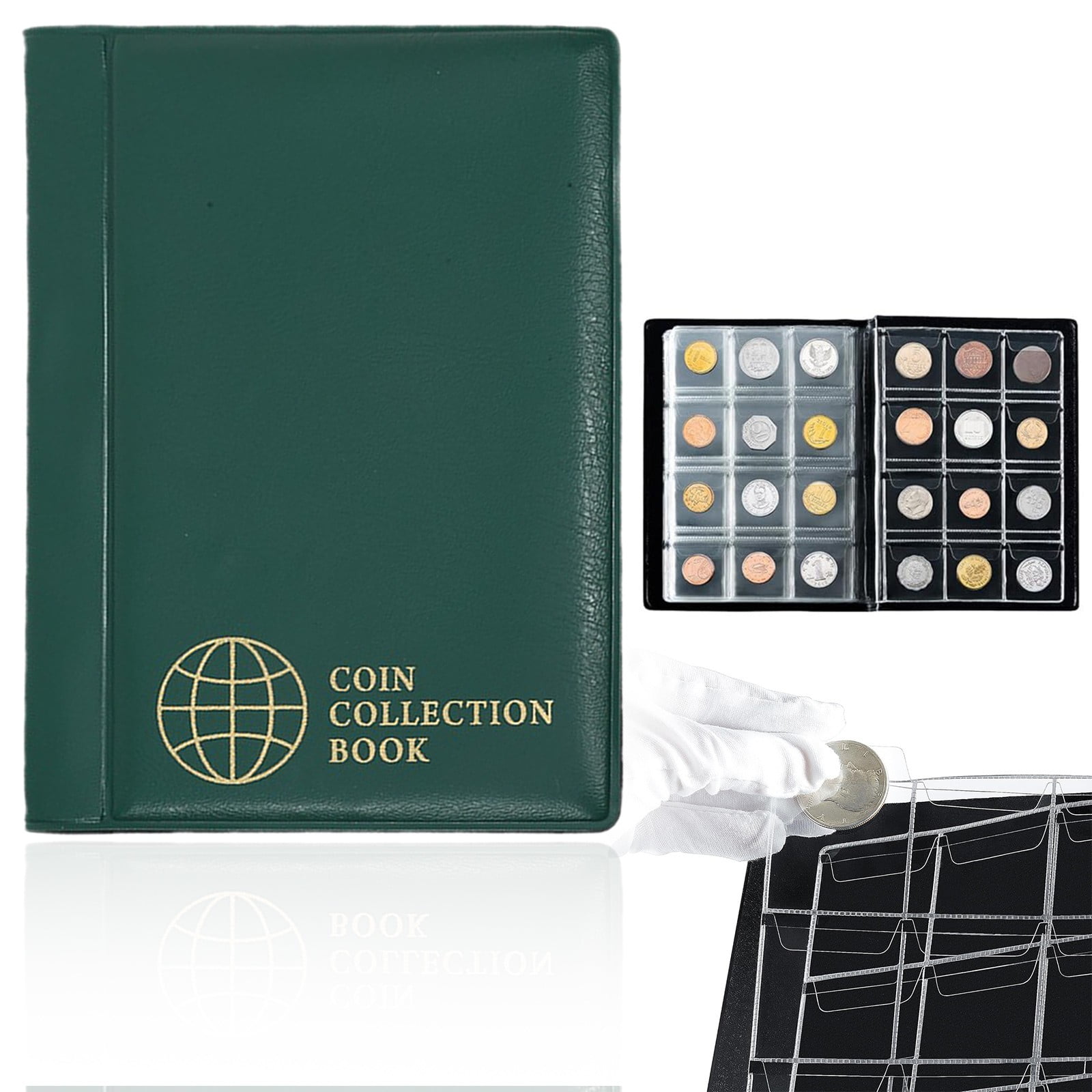 Coin Storage Album - 120 Pockets Coin Collecting Holder for Collectors ...