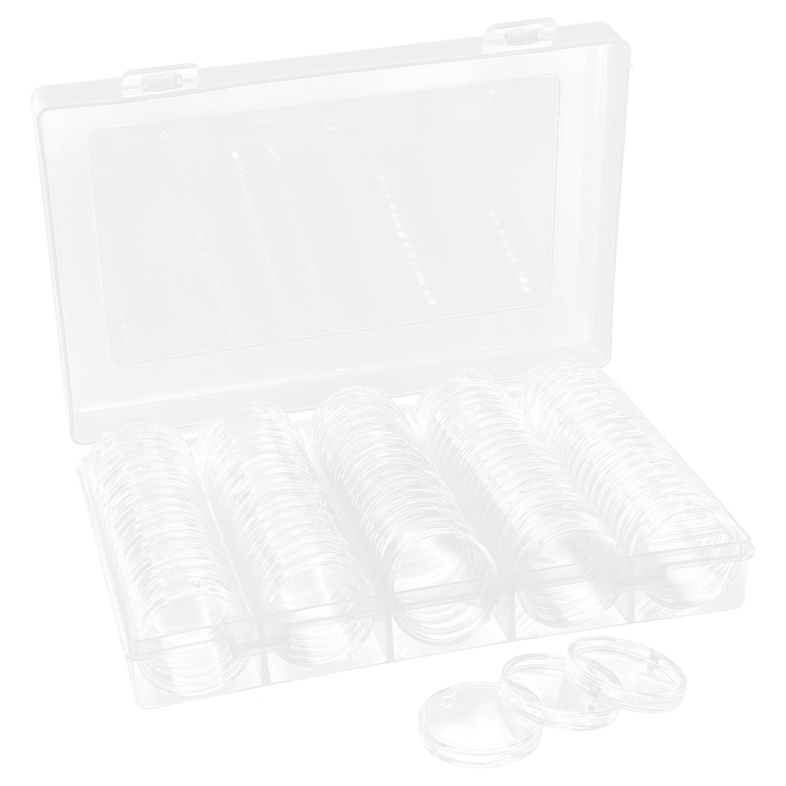 Coin Storage Box Capsules for All Coins Boxes Collectors Transparent ...