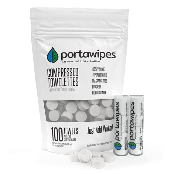Coin Tissues | 100 Pack with 2 Carrying Cases Toilet Paper Tablets ...