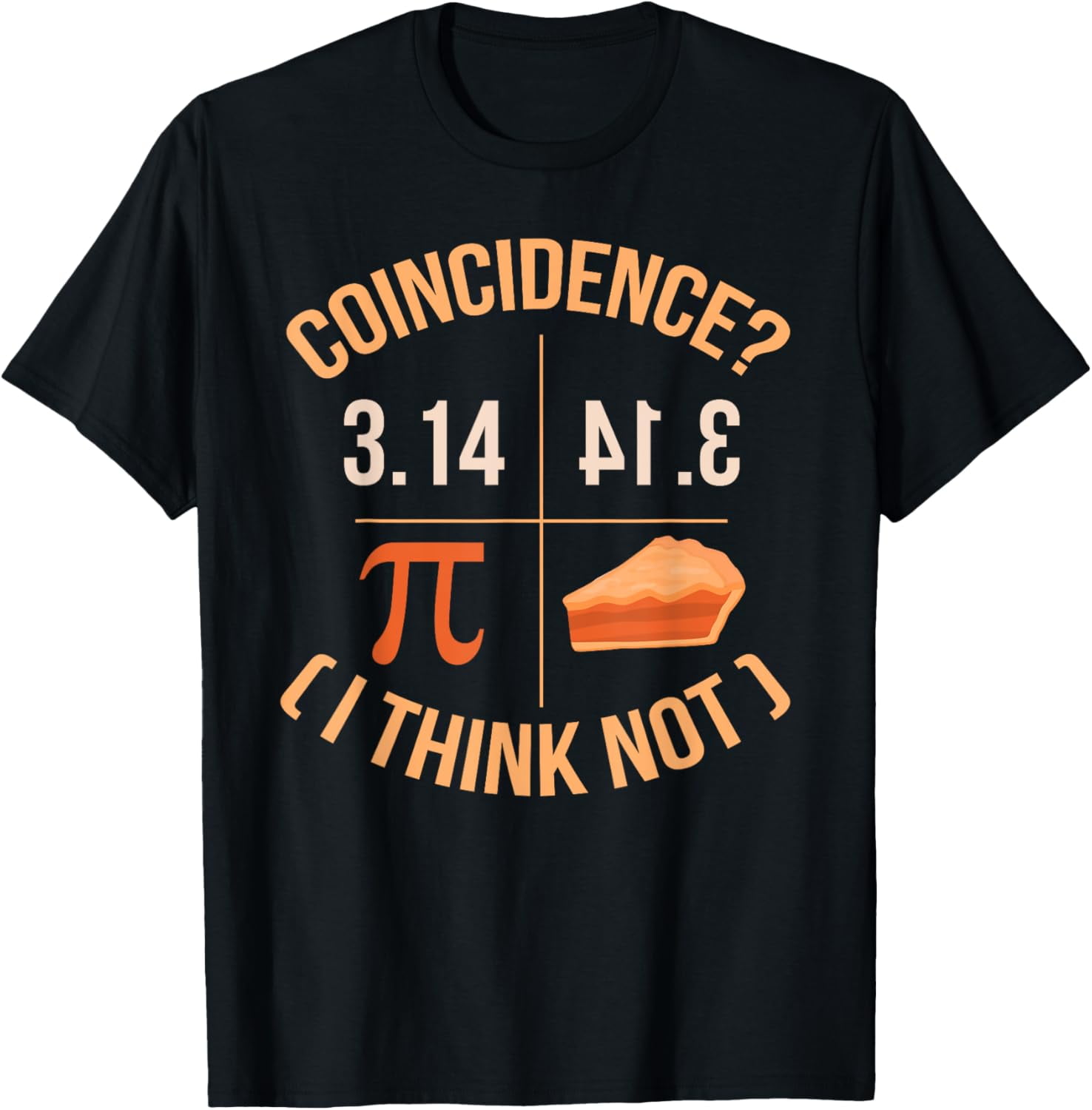 Coincidence I Think Not 3.14 Backwards is Pie Funny Pi Day T-Shirt ...