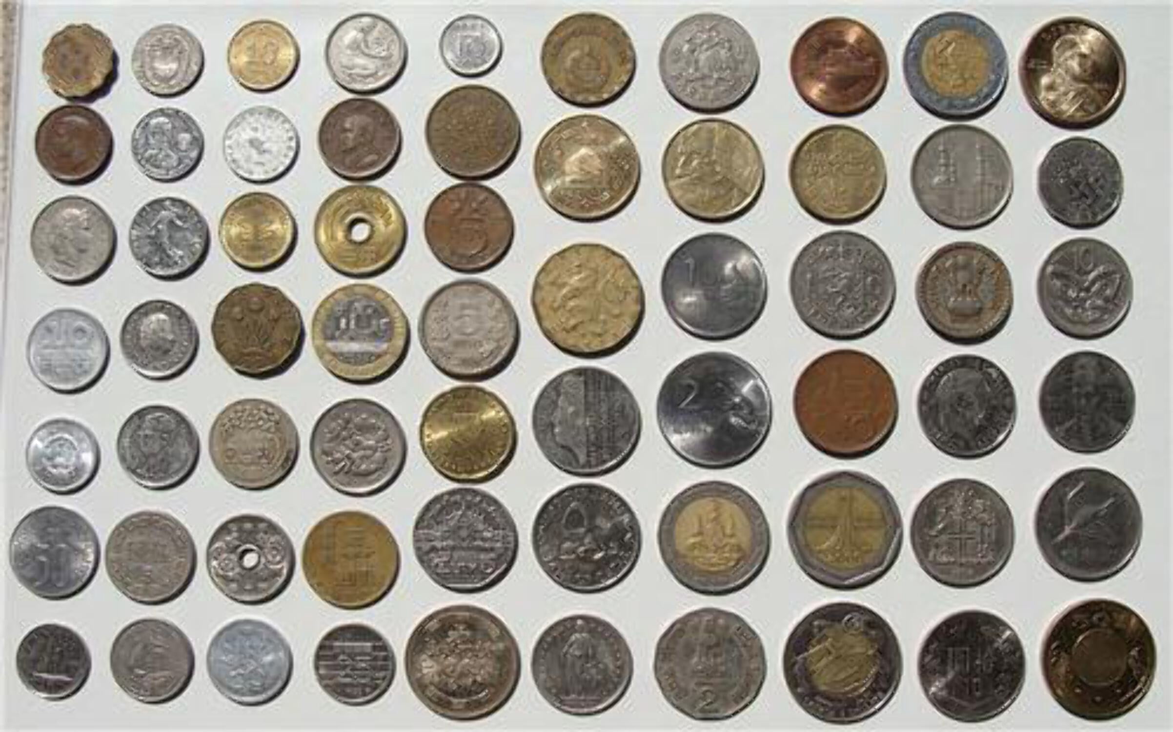 Coins Of The World Glossy Poster Picture Photo Currency Money Pounds ...