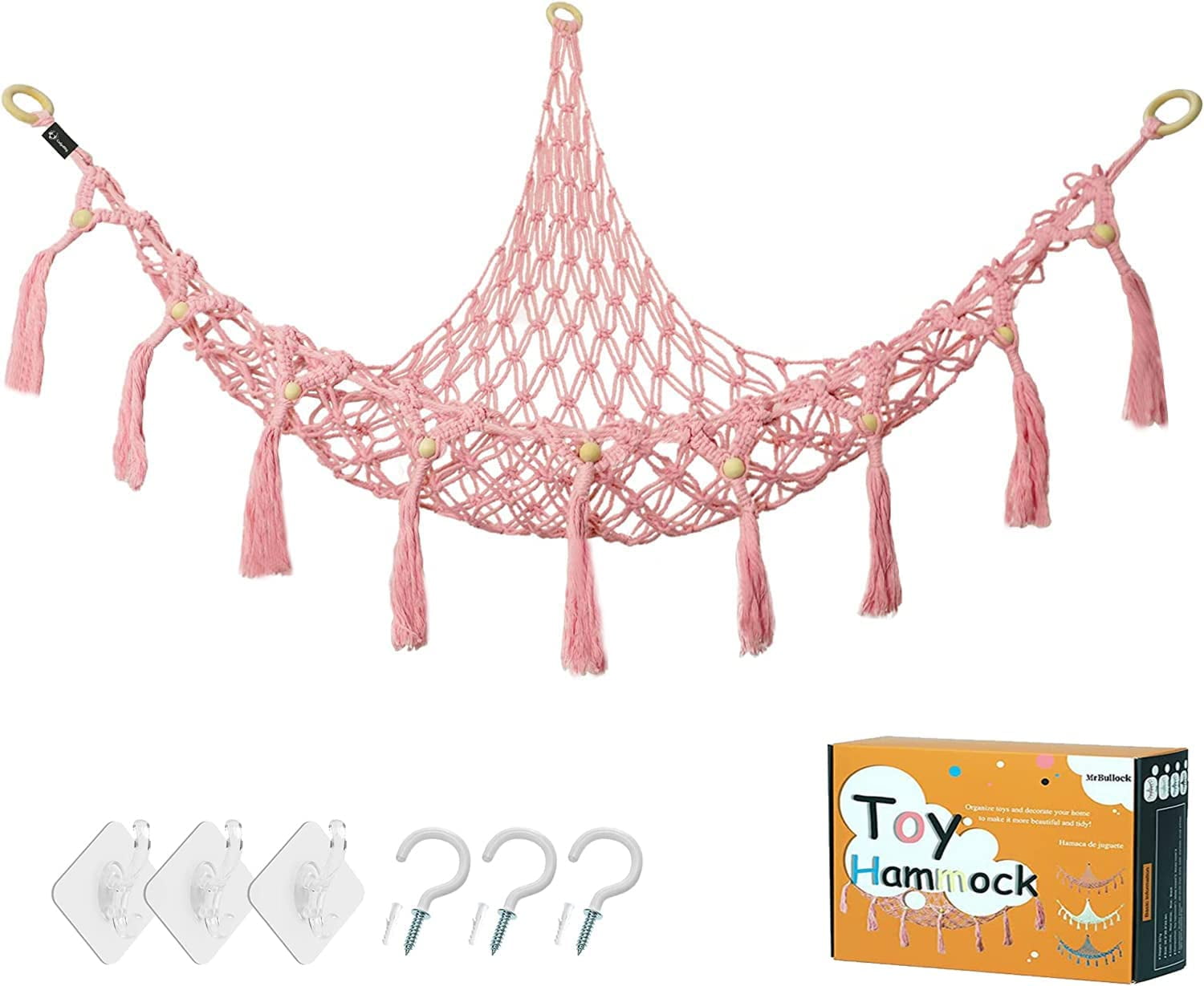 Coipdfty Giant Stuffed Animal Net or Hammock,Hand-Made Macrame with ...