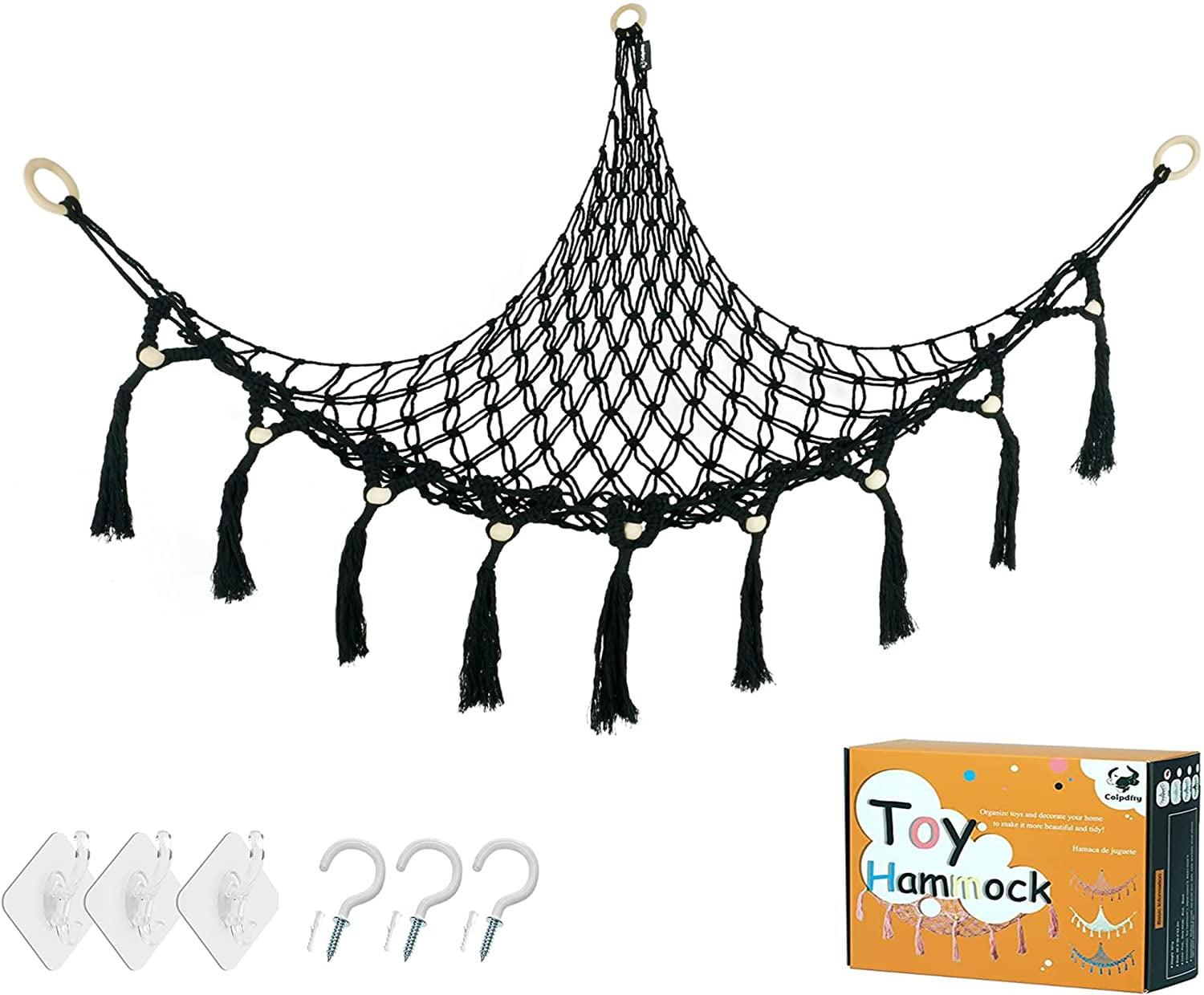 Coipdfty Stuffed Animal Net or Hammock,Boho Stuffed Animal Hammock with ...