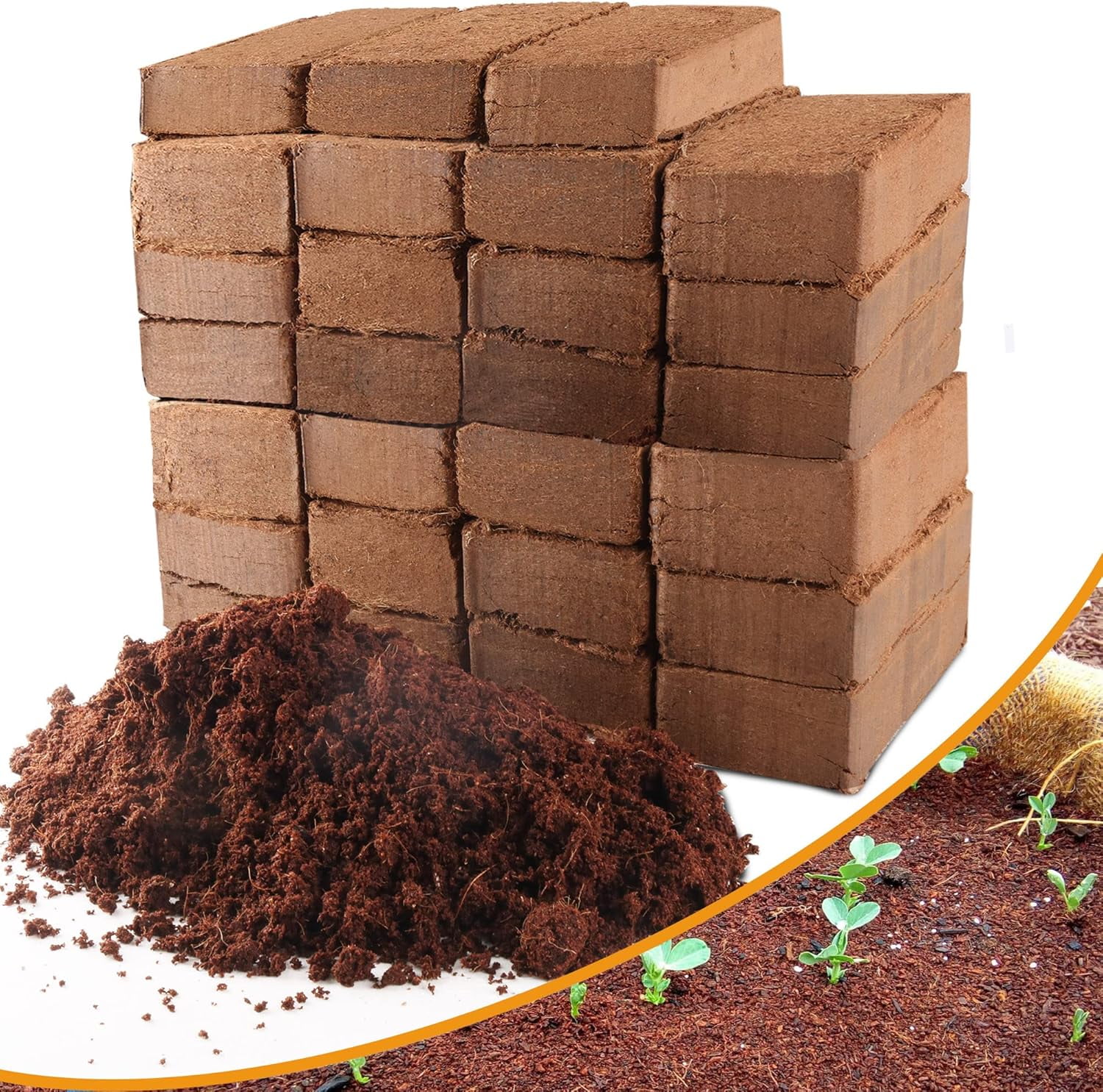 Coir Brick for Plants- 27 Pack Coconut Coir Bricks Premium 100% Organic ...