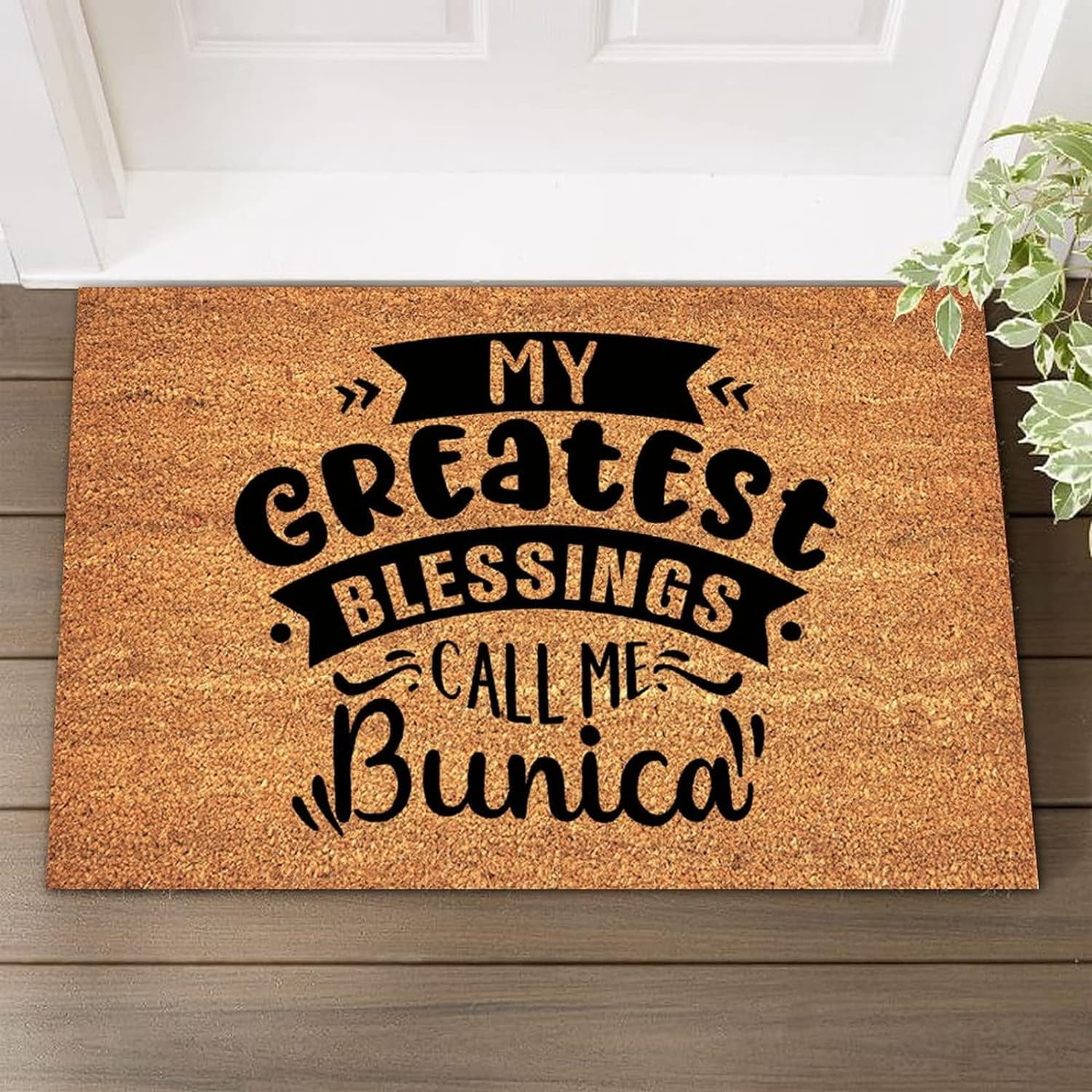 Coir Mat Quotes Inspired 18"x30" My Greatest Blessings Call Me Bunica ...