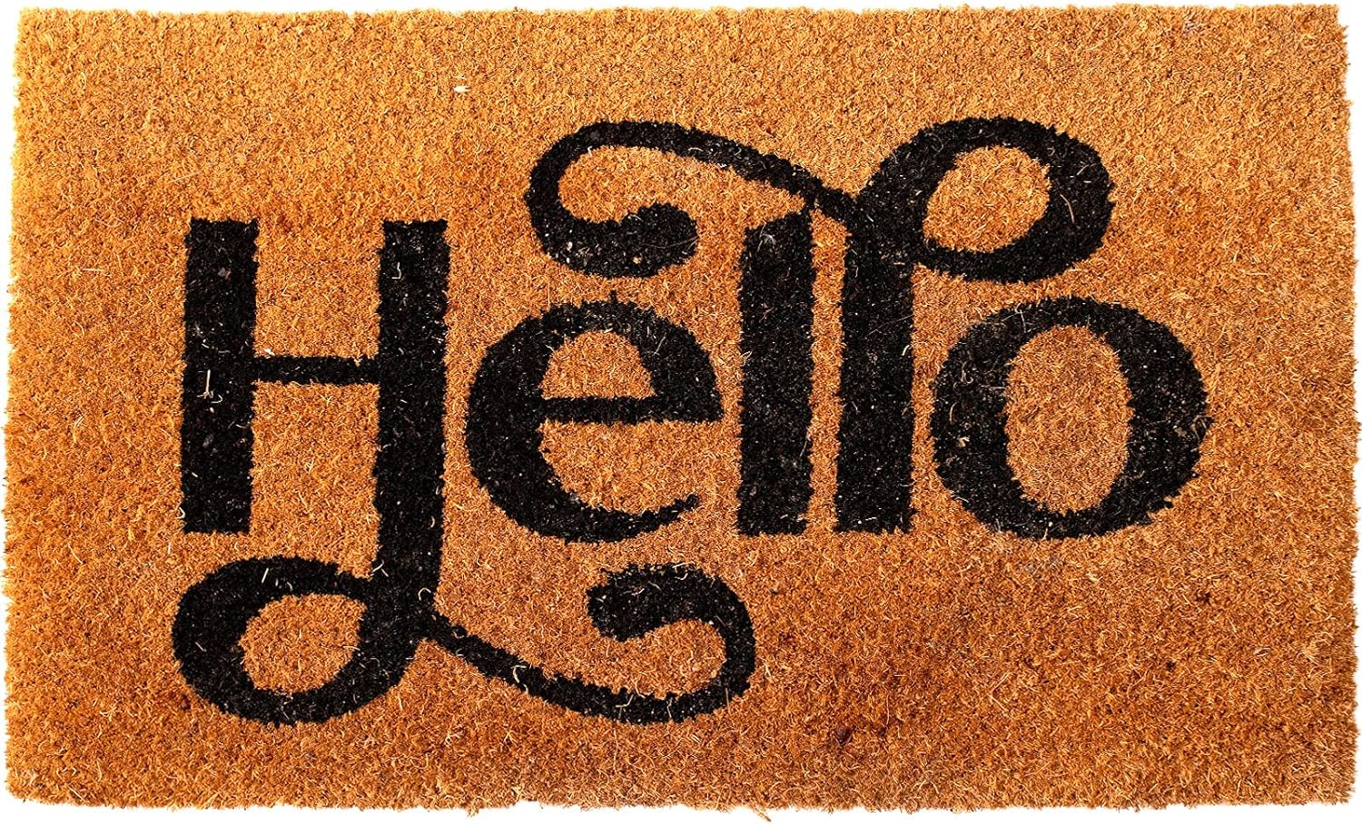 Coir Welcome Mats Outdoor, 18x30 Inches Hello Design Natural Door Mats ...