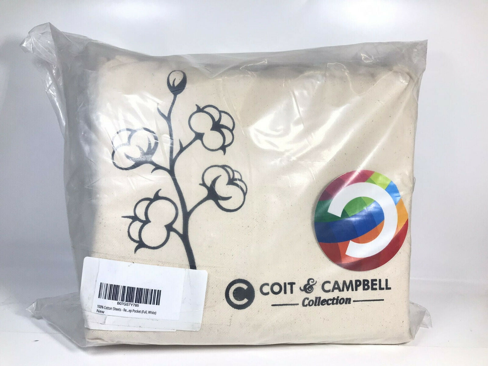 Egyptian Coit & Campbell 100% Cotton Sateen Full Size Bed Sheets Set ...
