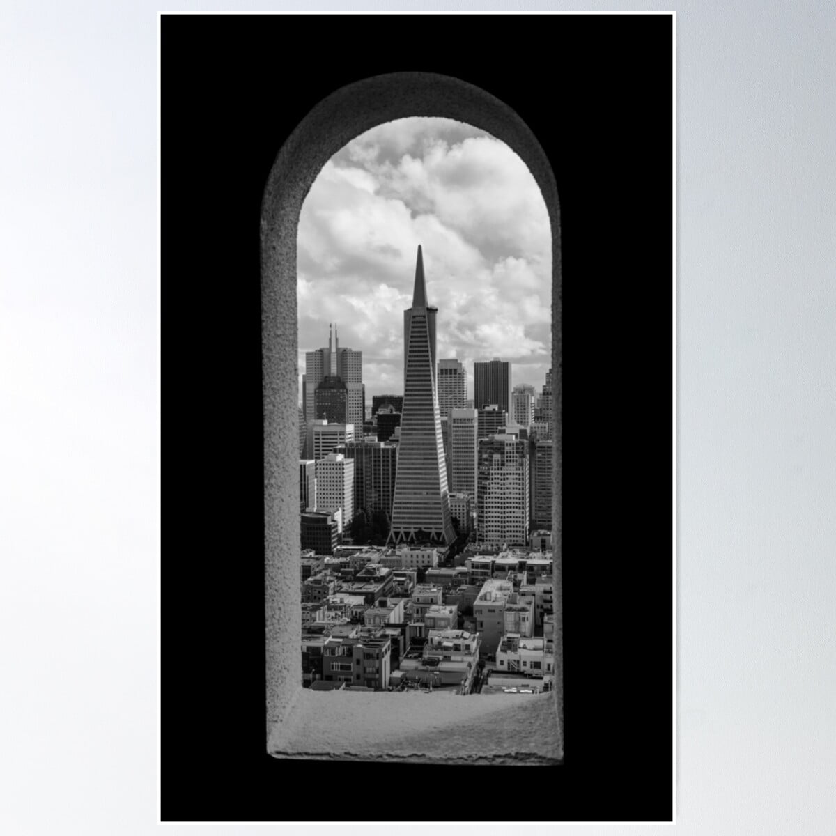 Coit Tower Lookout Poster Wall Art, Modern Wall Decor For Living Room ...