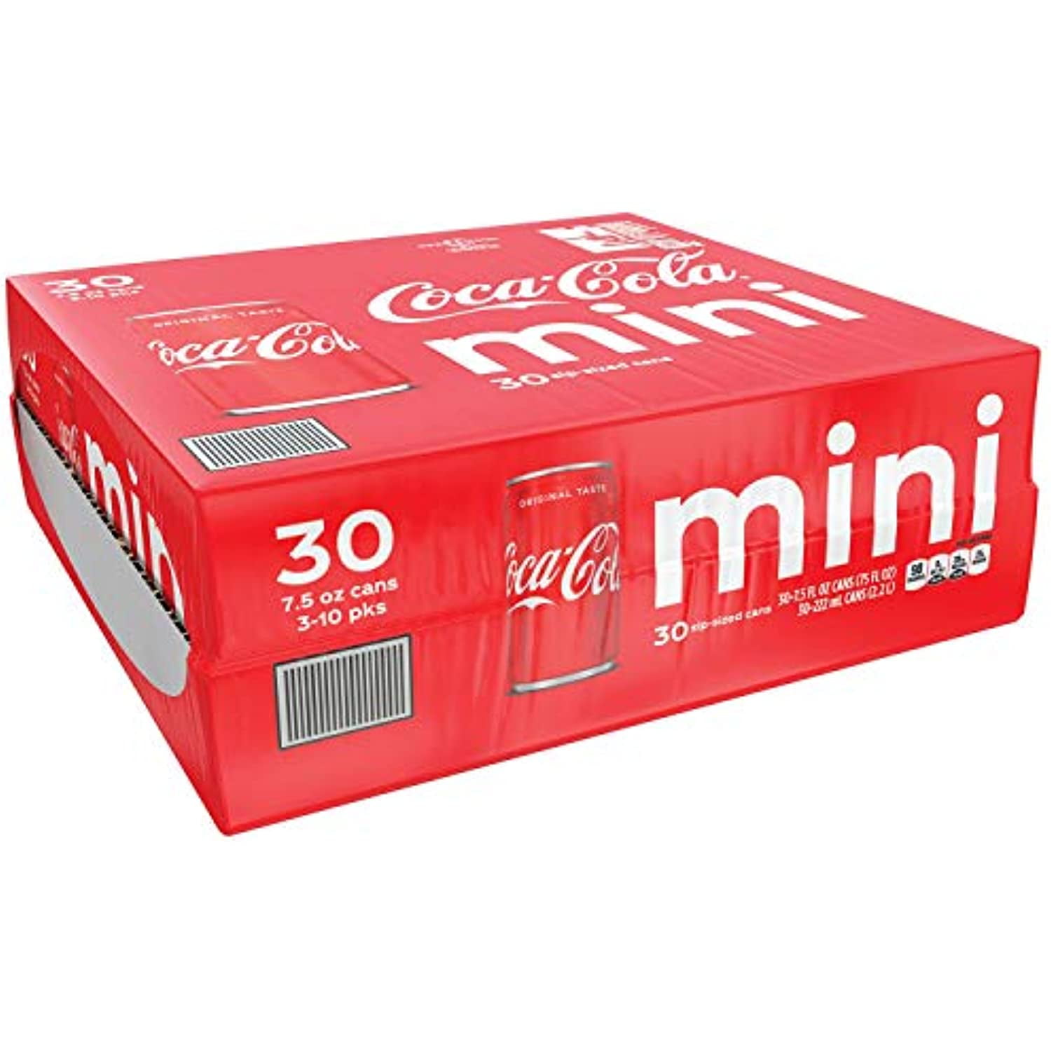 Coke Cola Original Classic Coke Soda Mini Cans Soft Drink - 30 Pack (7. ...